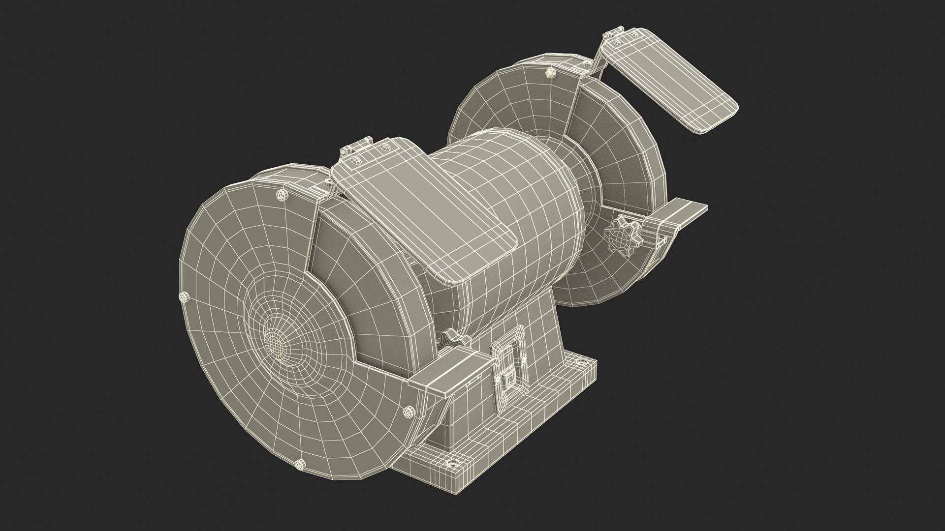 3D Power Bench Grinder With Two Wheels - TurboSquid 2083220