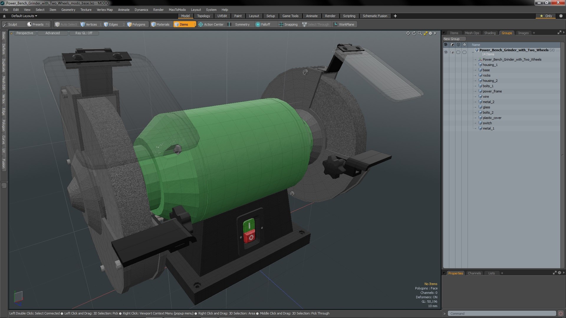 3D Power Bench Grinder With Two Wheels - TurboSquid 2083220