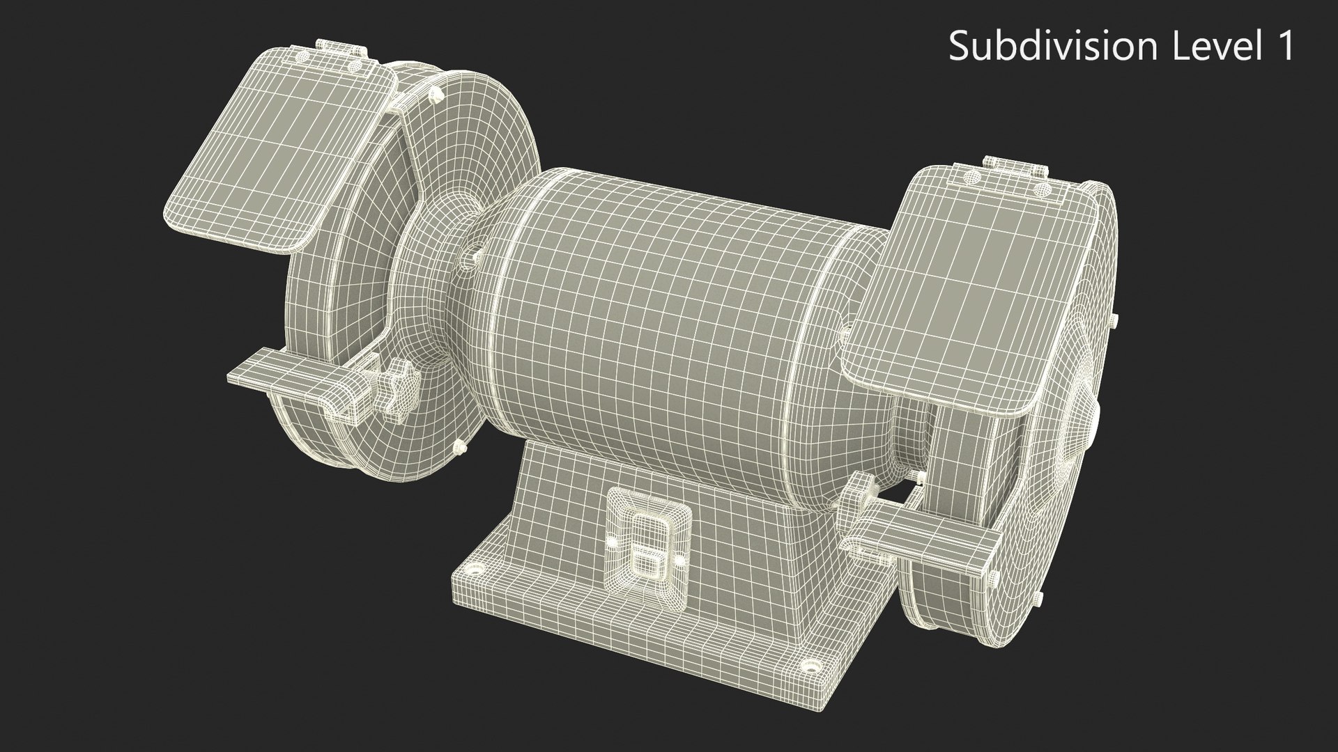 3D Power Bench Grinder With Two Wheels - TurboSquid 2083220