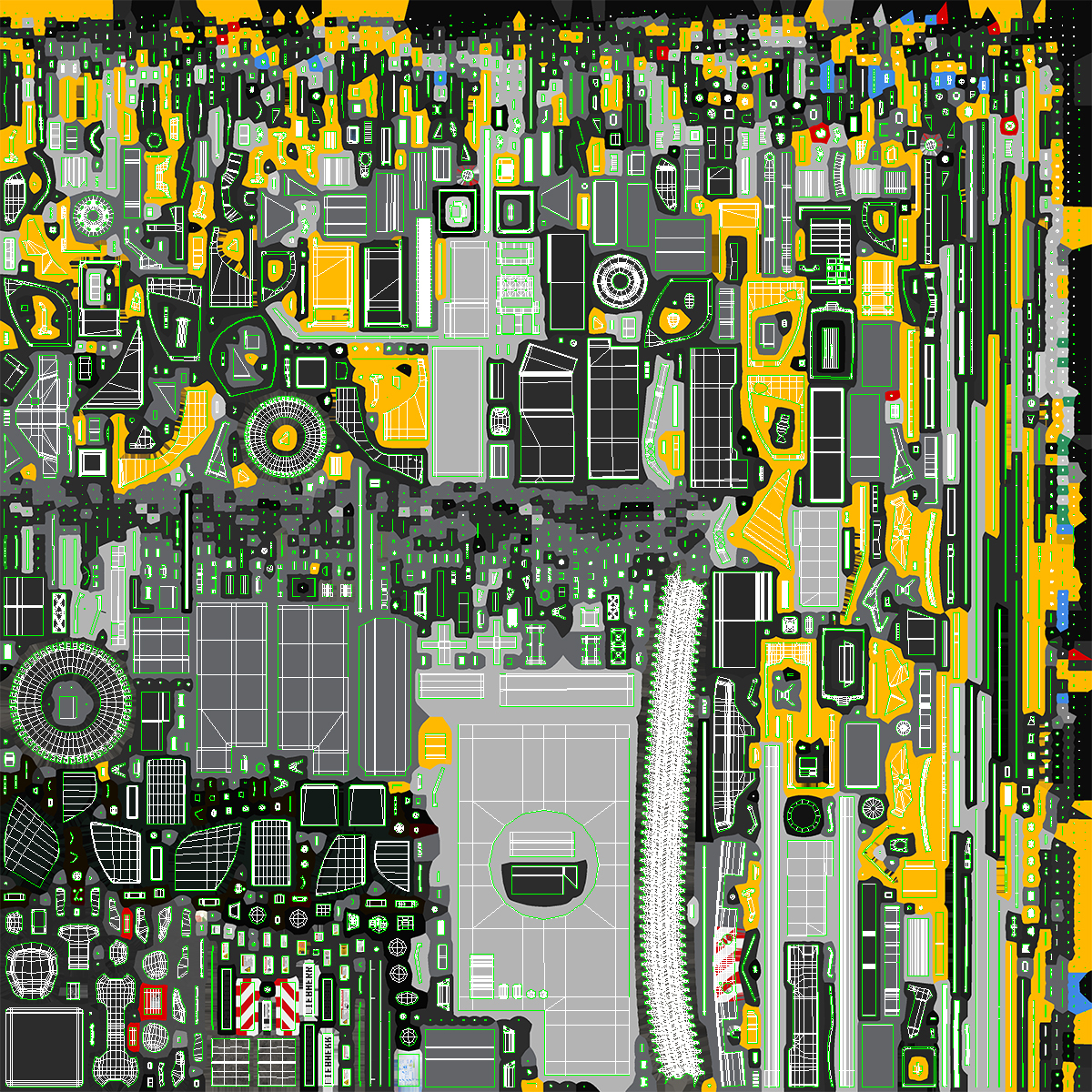 modèle 3D de Grue mobile Liebherr équipée pour le levage de dalles de ...