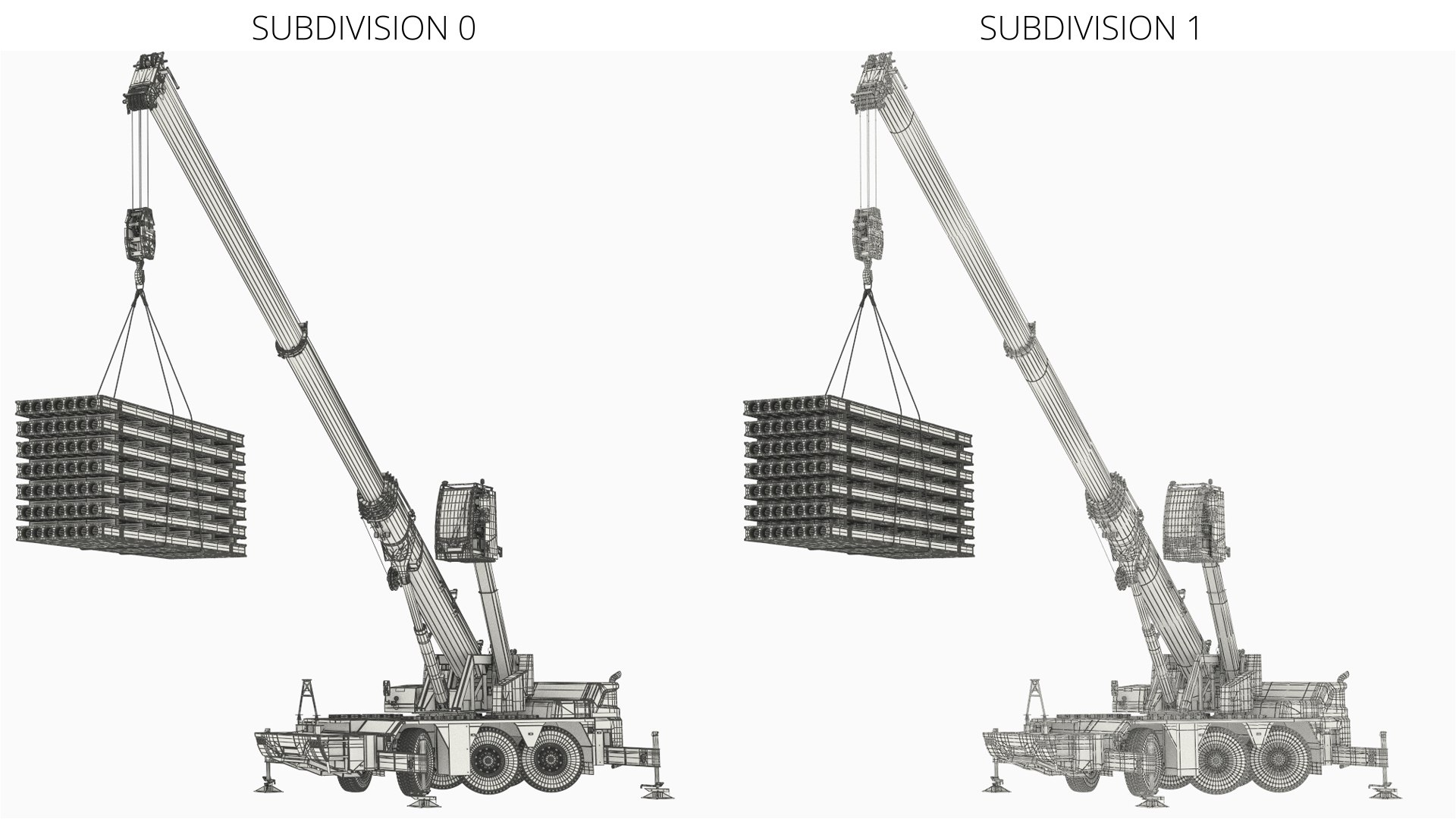 3D Liebherr Mobile Crane With Concrete Slab Lifting Rigged - TurboSquid ...