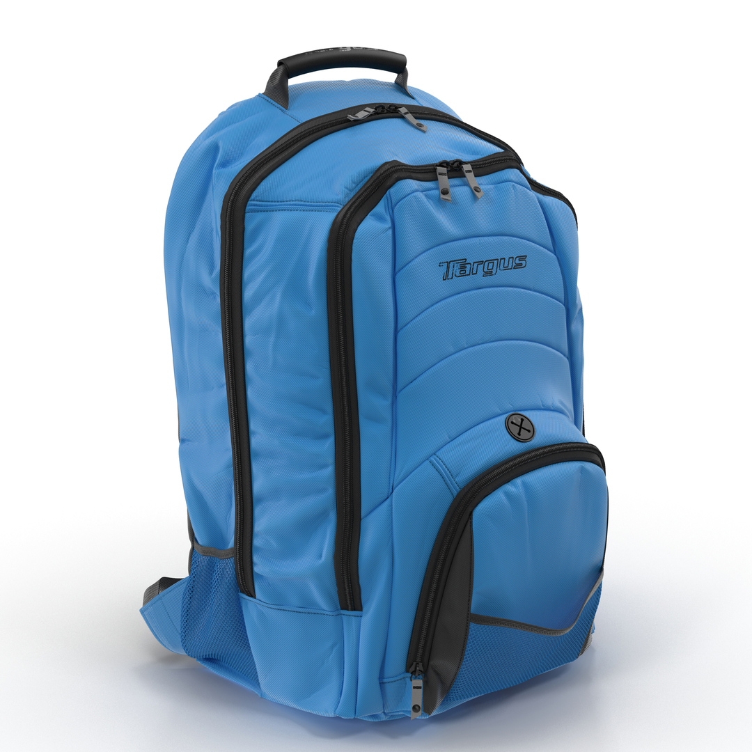 backpack blue modeled 3d max