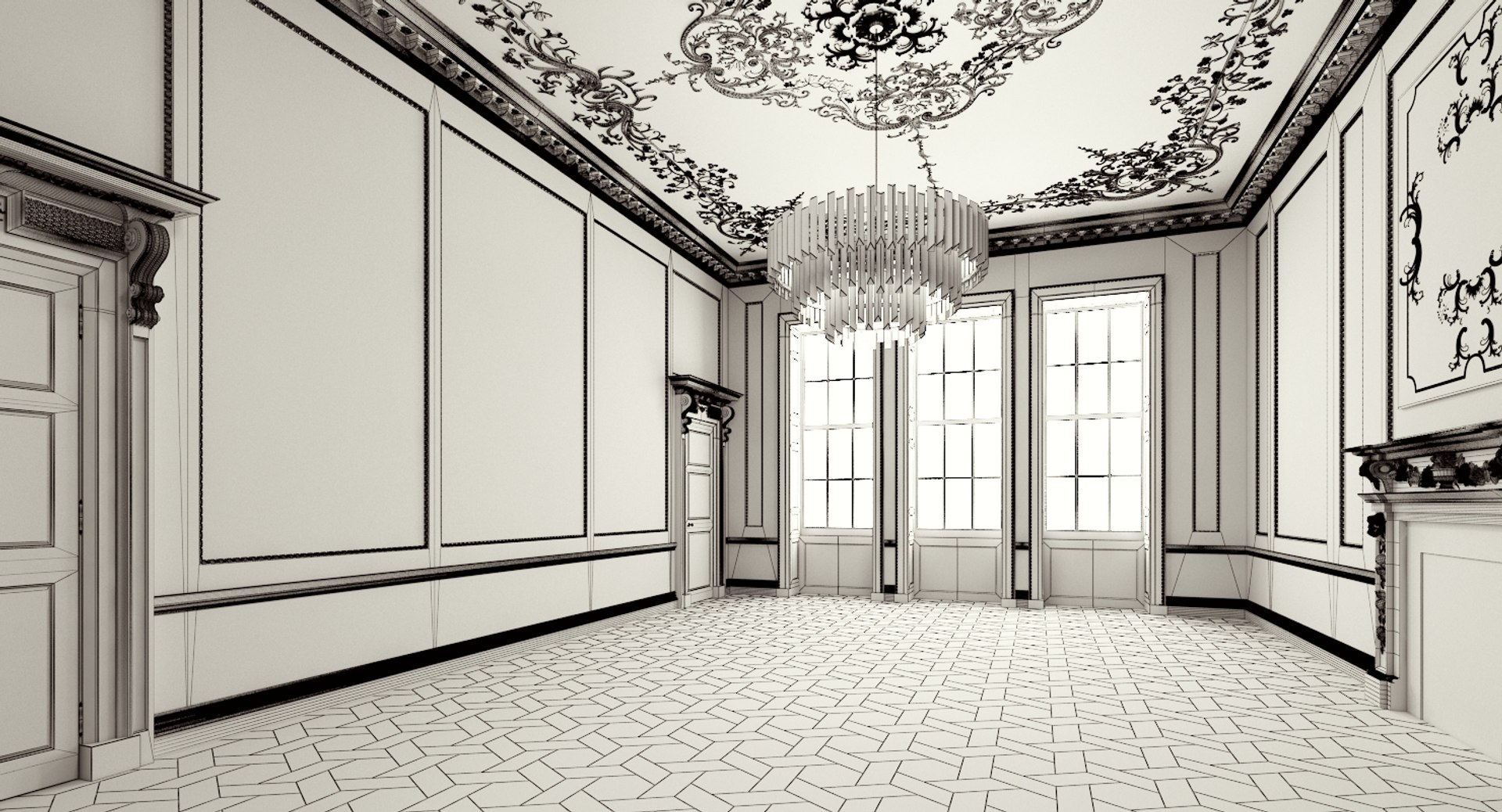 Classic Interior Rooms 3D - TurboSquid 1386724