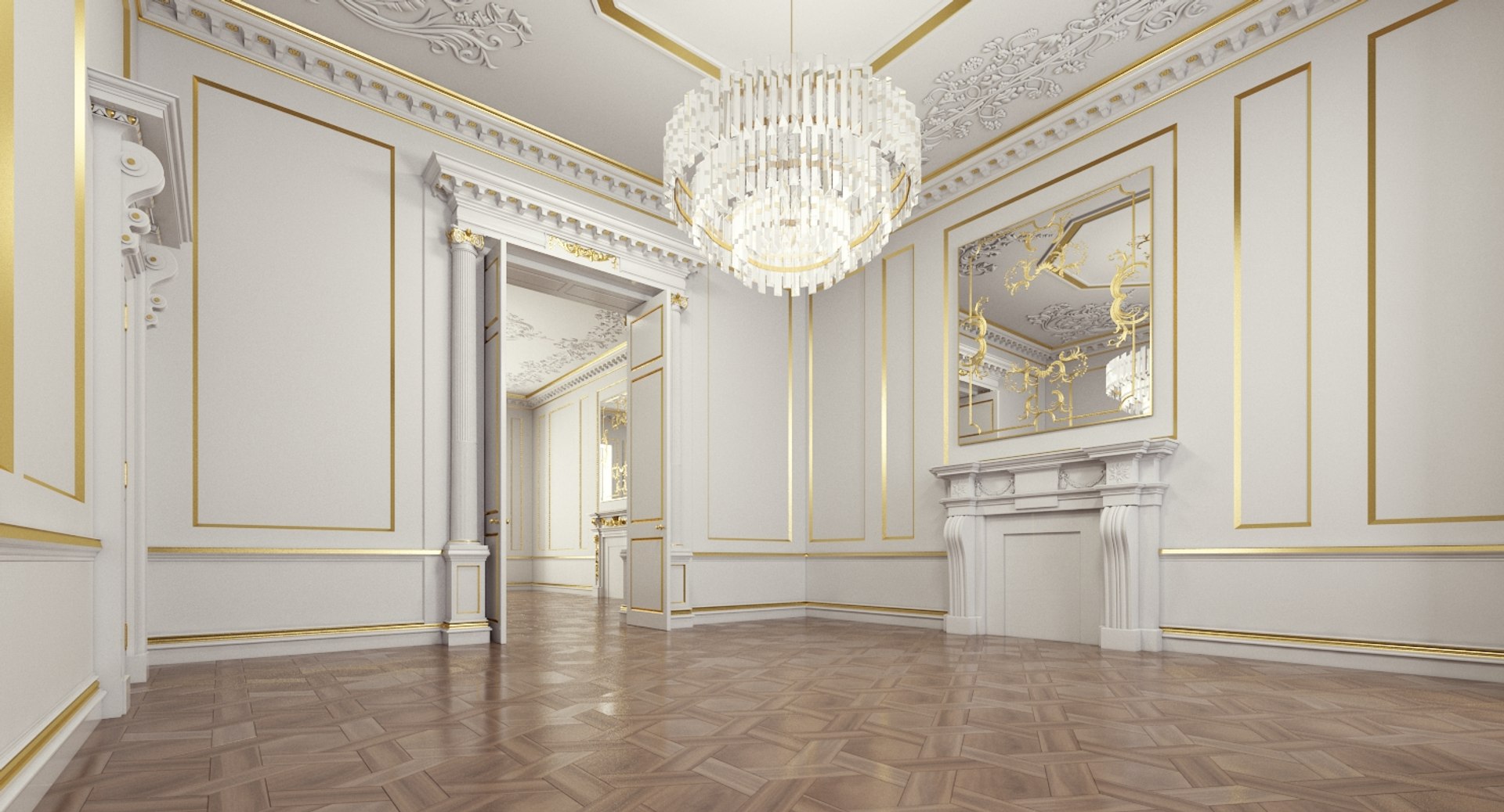 Classic Interior Rooms 3D - TurboSquid 1386724