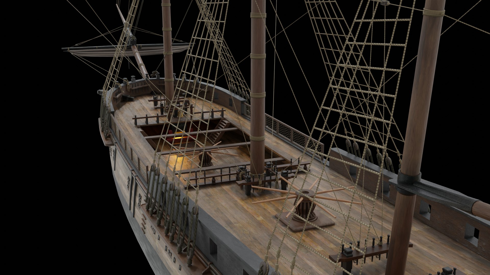 3D PBR-Endeavour Sailing Frigate Model - TurboSquid 2433149