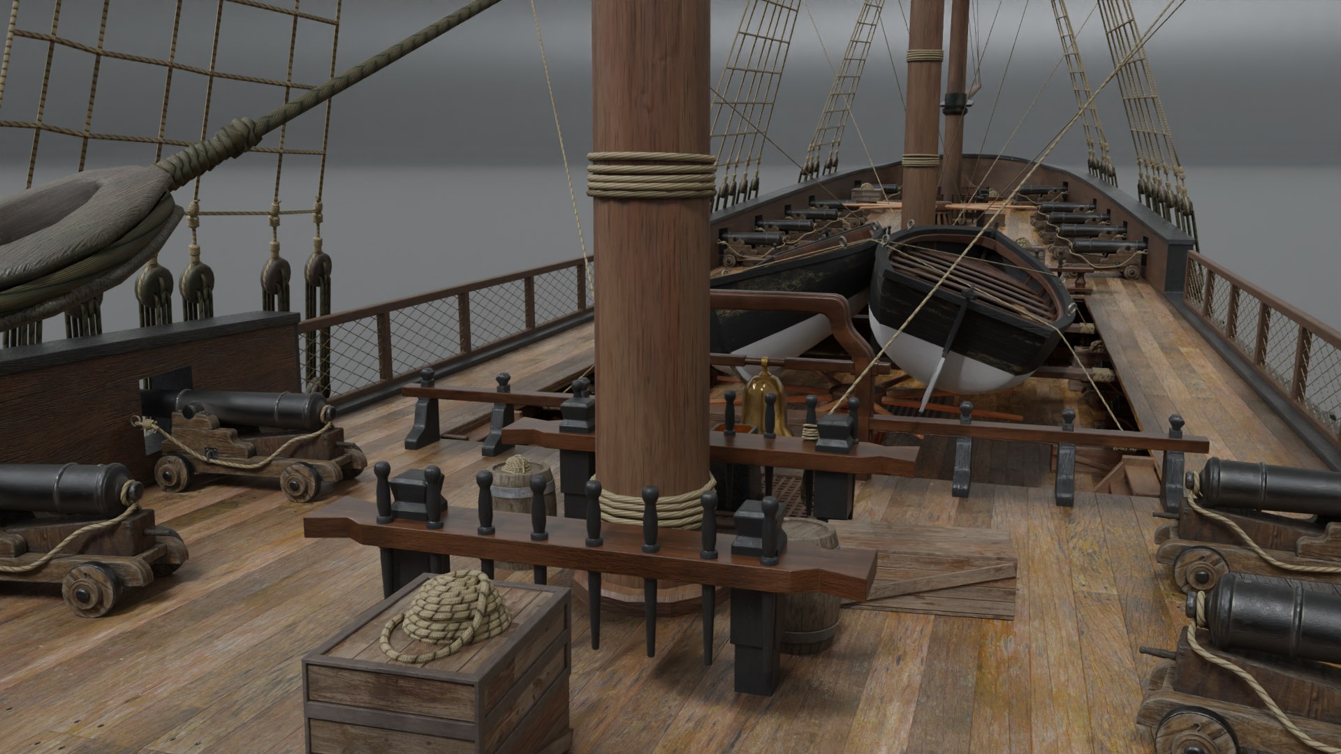 3D PBR-Endeavour Sailing Frigate Model - TurboSquid 2433149
