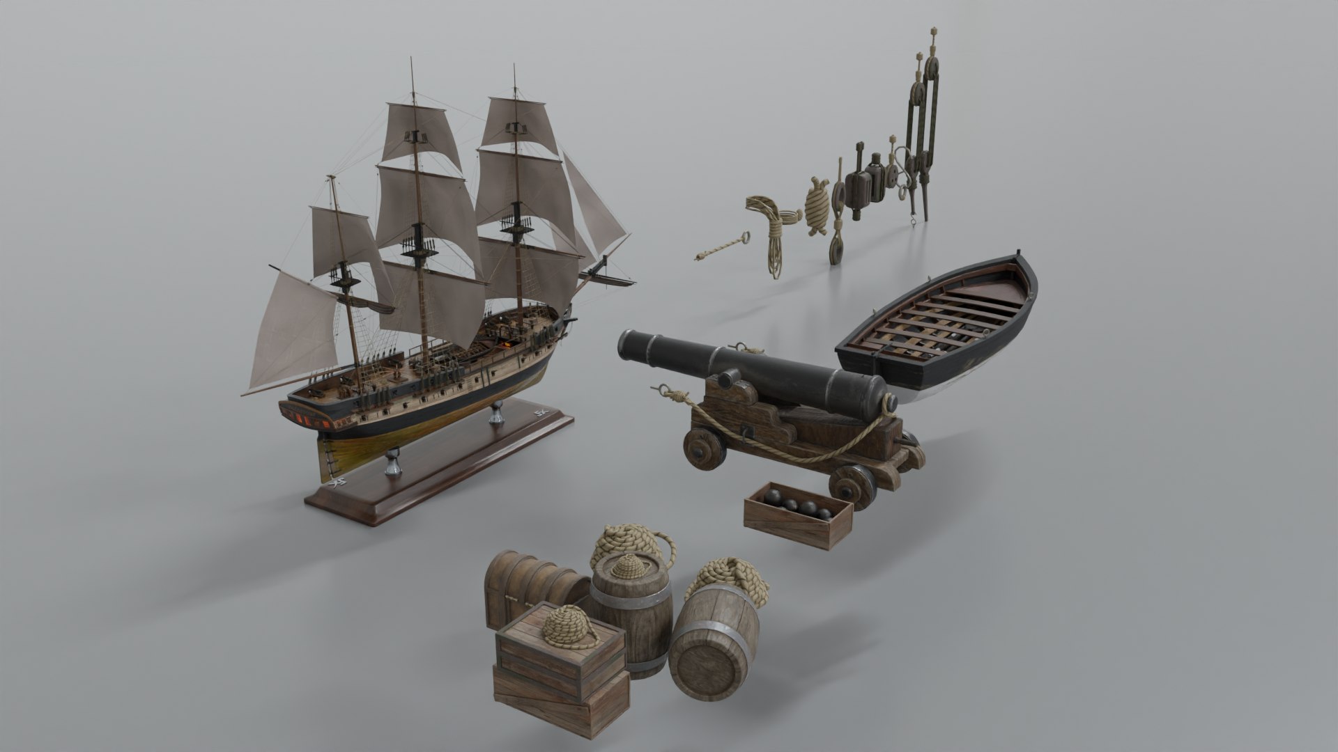 3D PBR-Endeavour Sailing Frigate Model - TurboSquid 2433149