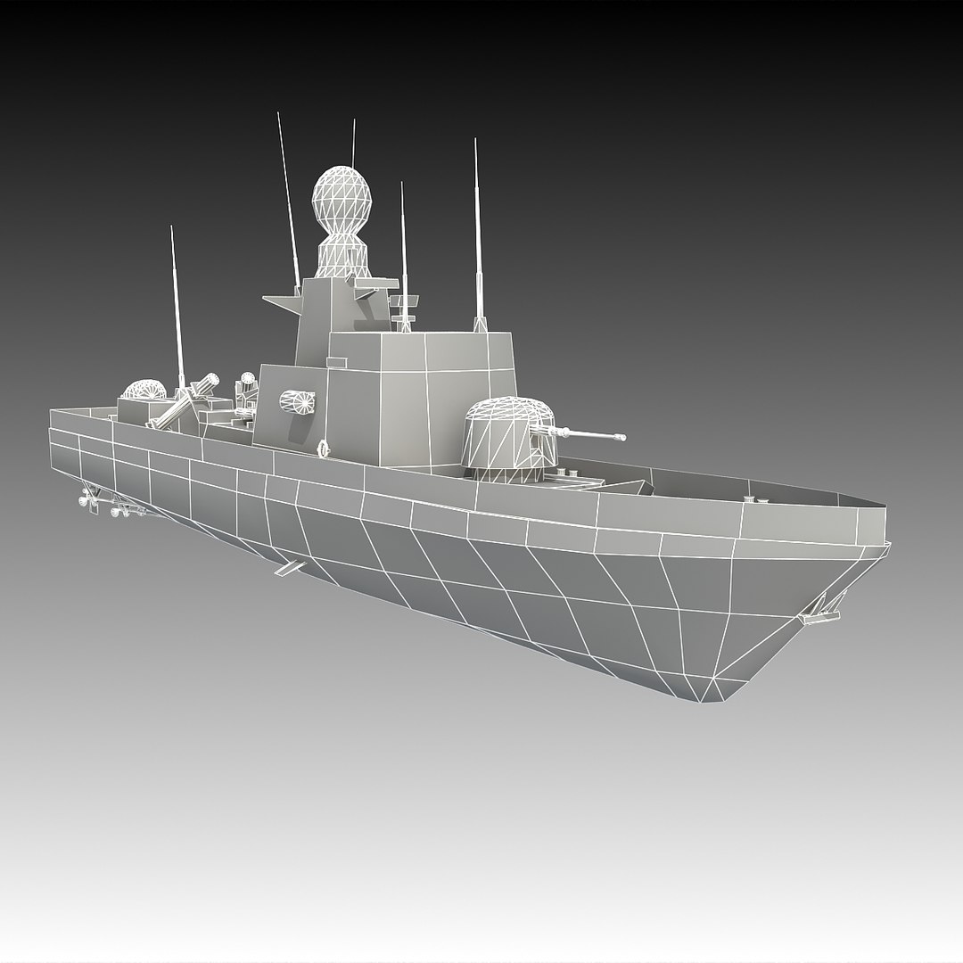 Lurssen Tnc 45 Camouflage 3d Model