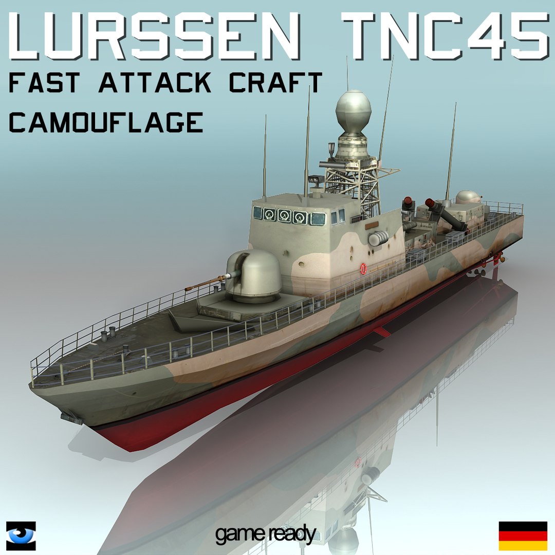 Lurssen Tnc 45 Camouflage 3d Model