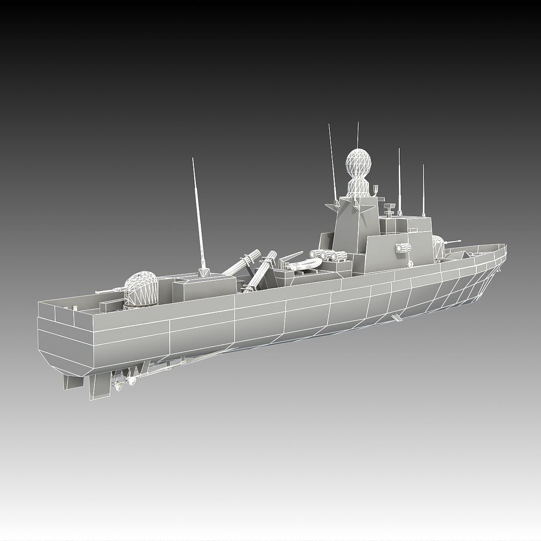 Lurssen Tnc 45 Camouflage 3d Model