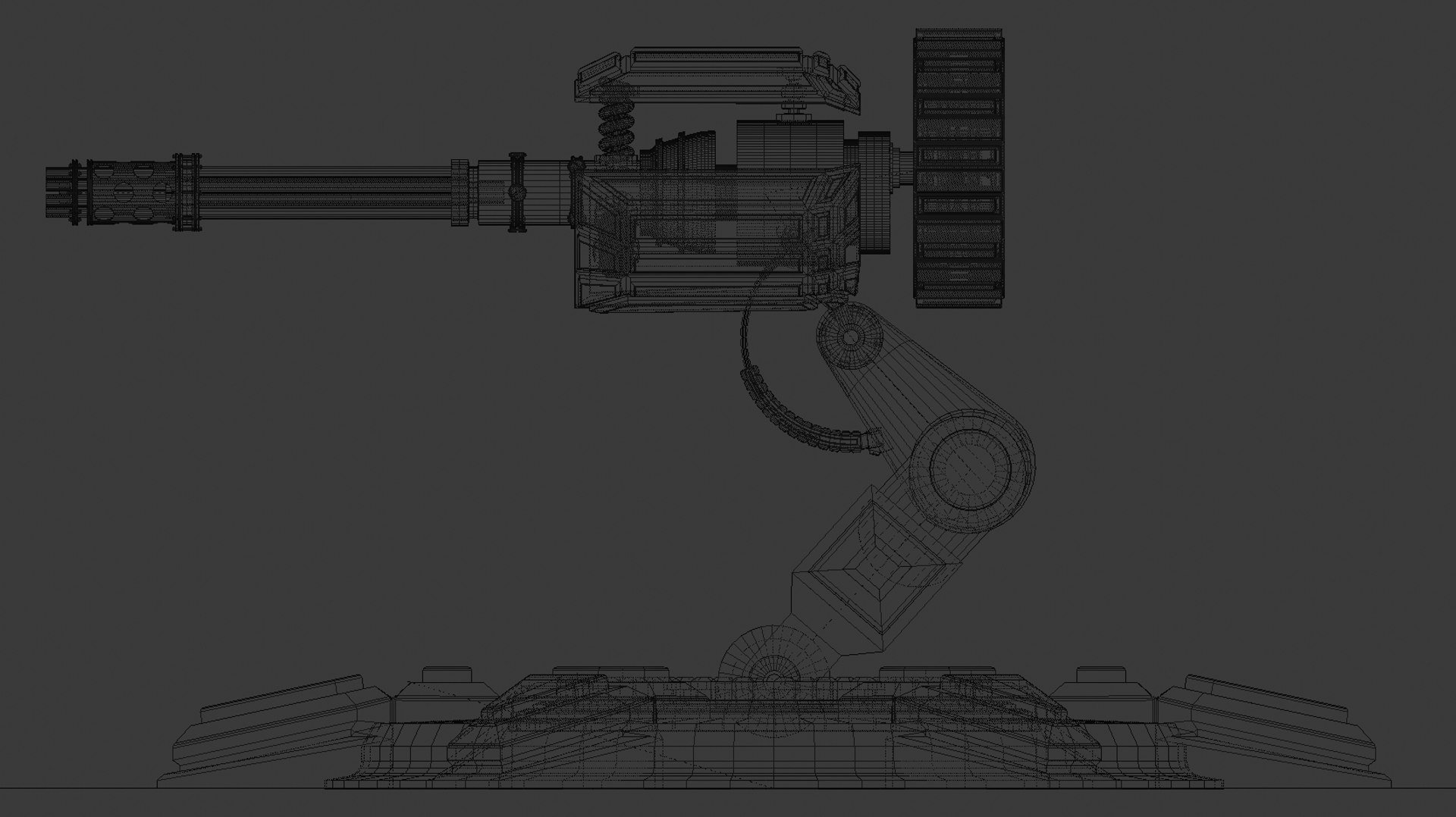 3D Mini Turret Gun - TurboSquid 1483681