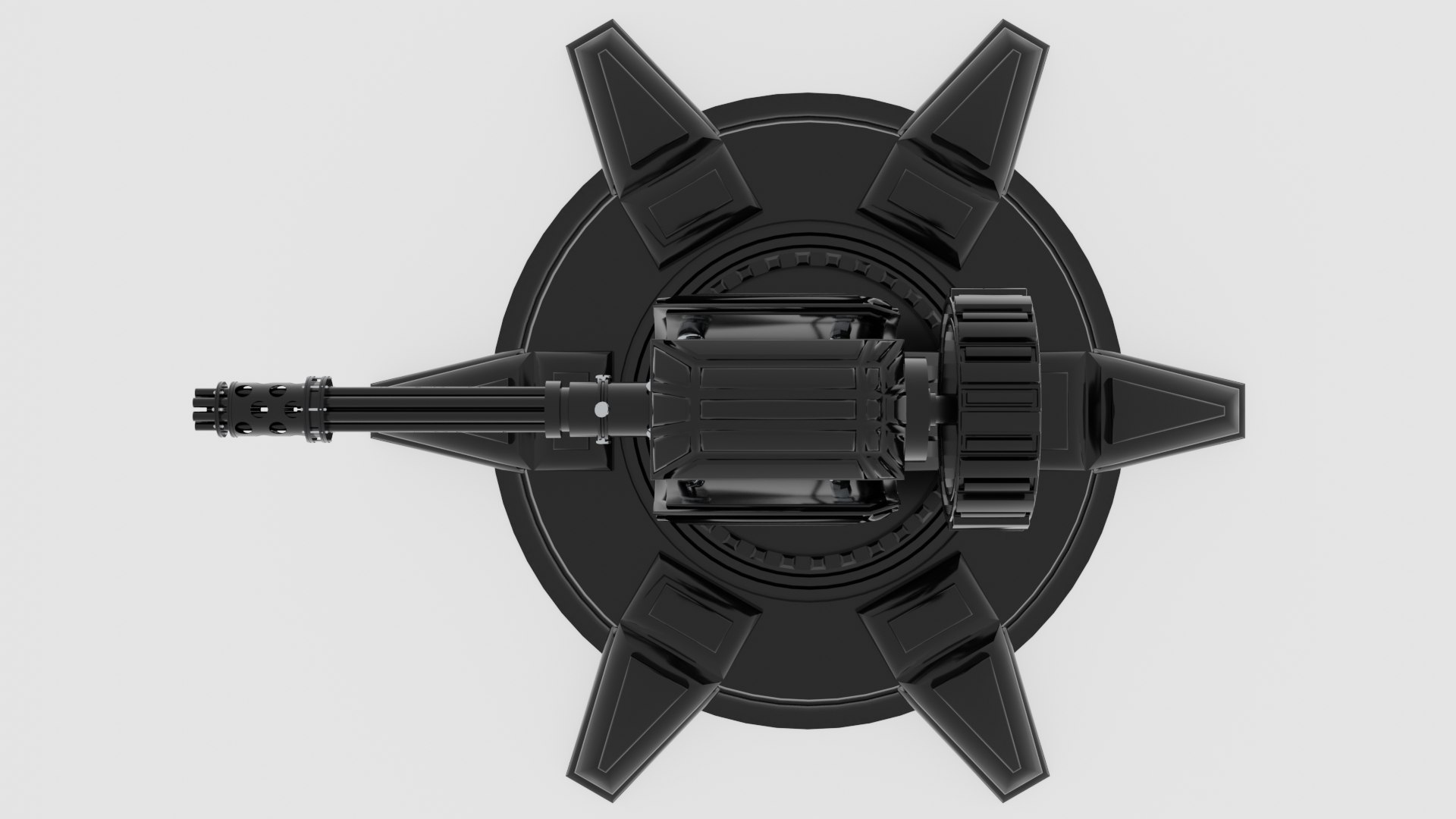 3D Mini Turret Gun - TurboSquid 1483681