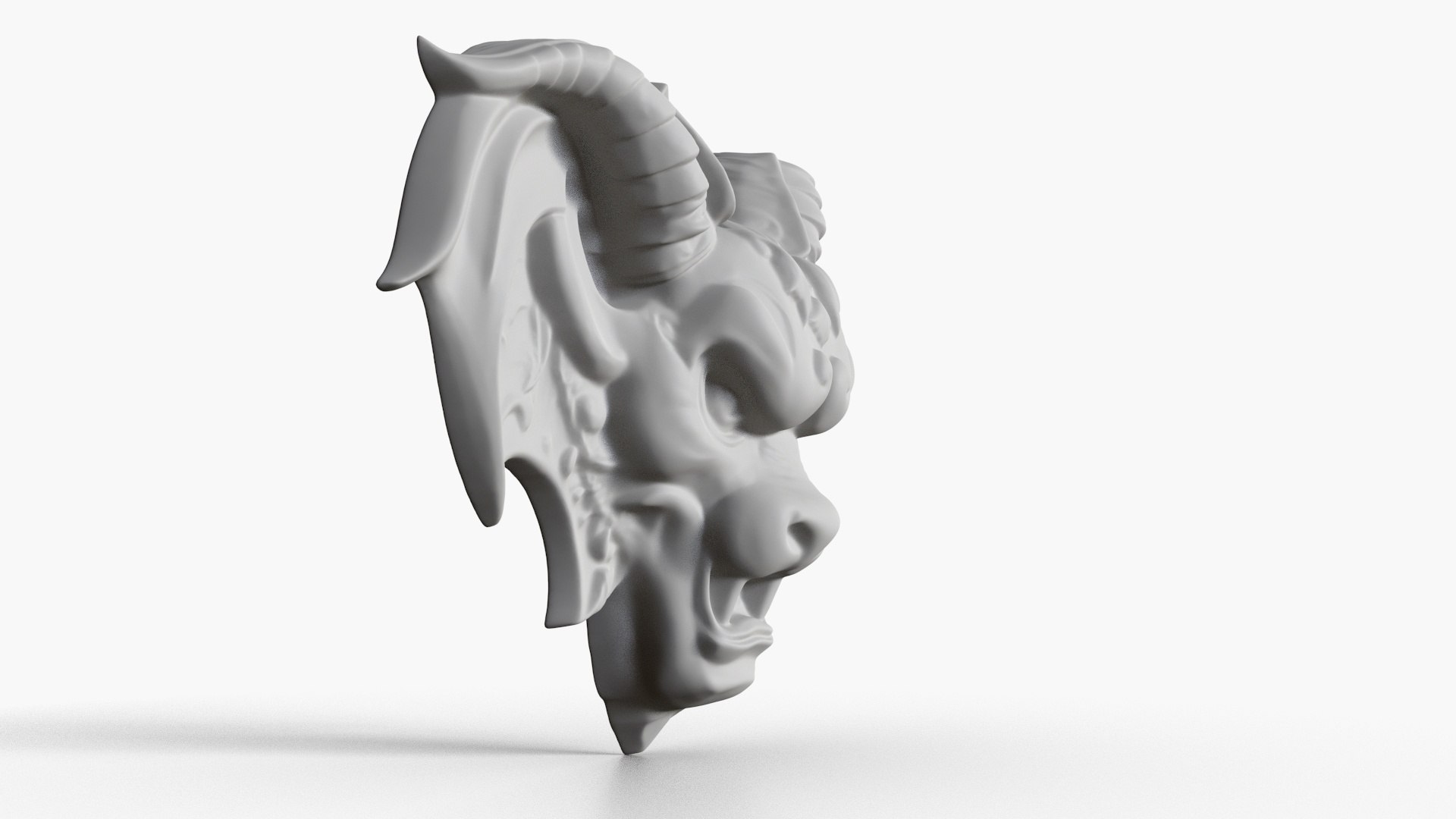 3D Gargoyle Head Relief 14 - TurboSquid 2290206