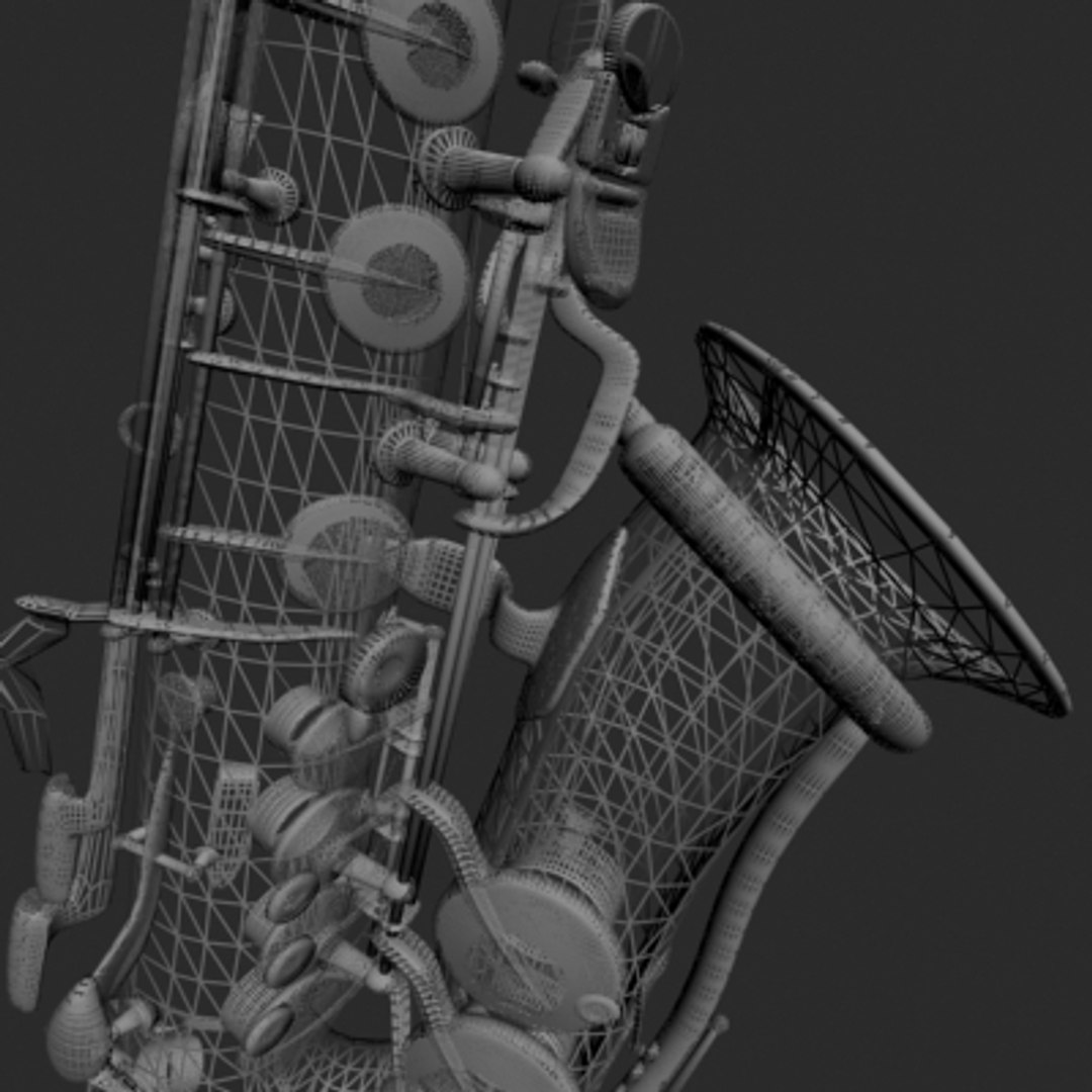 Brass Saxophone 3d Model