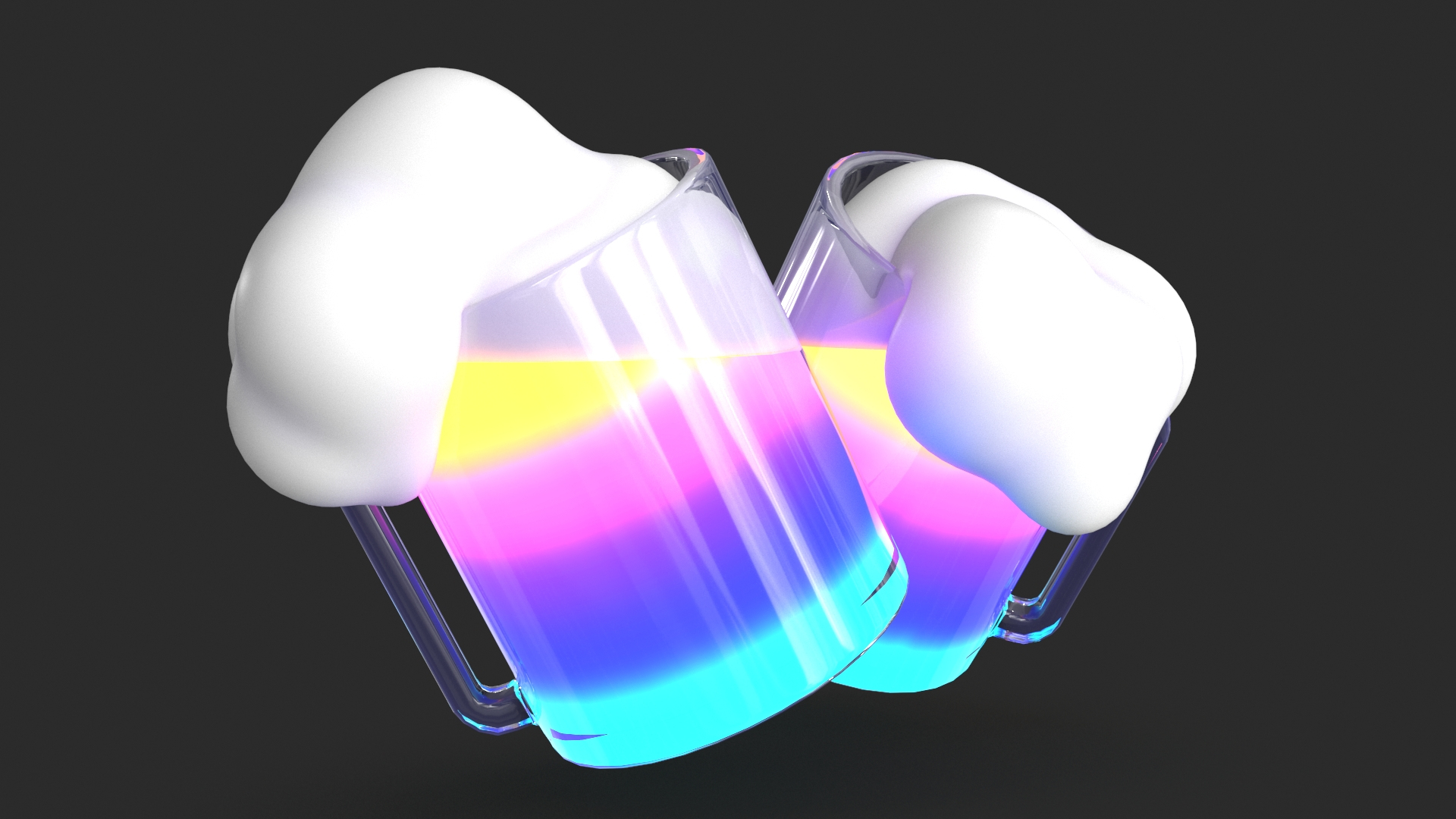 3D Cheers Icon Model - TurboSquid 2101980