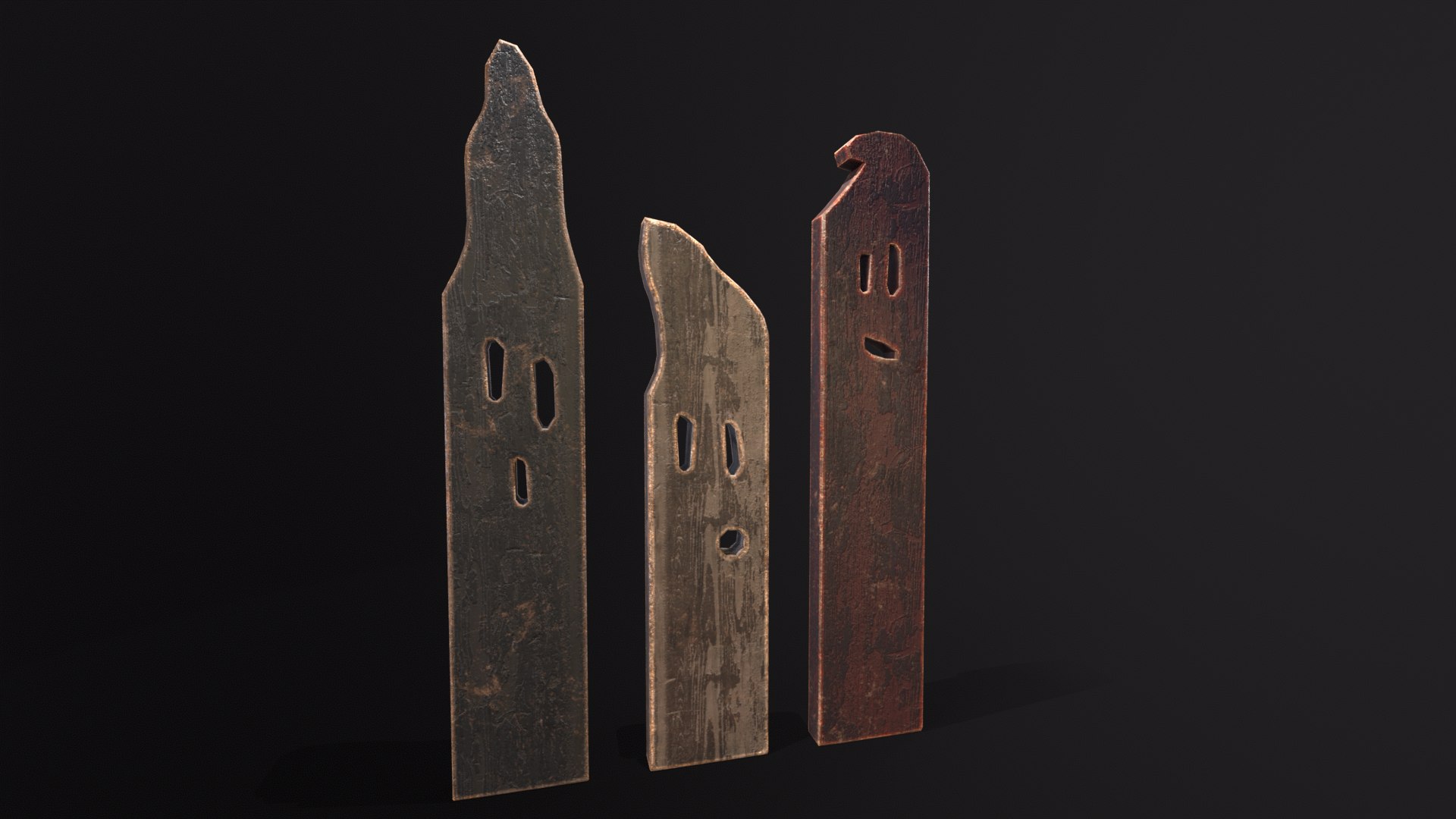 Spooky Ghost Planks Halloween Decoration 3D Model - TurboSquid 2276516