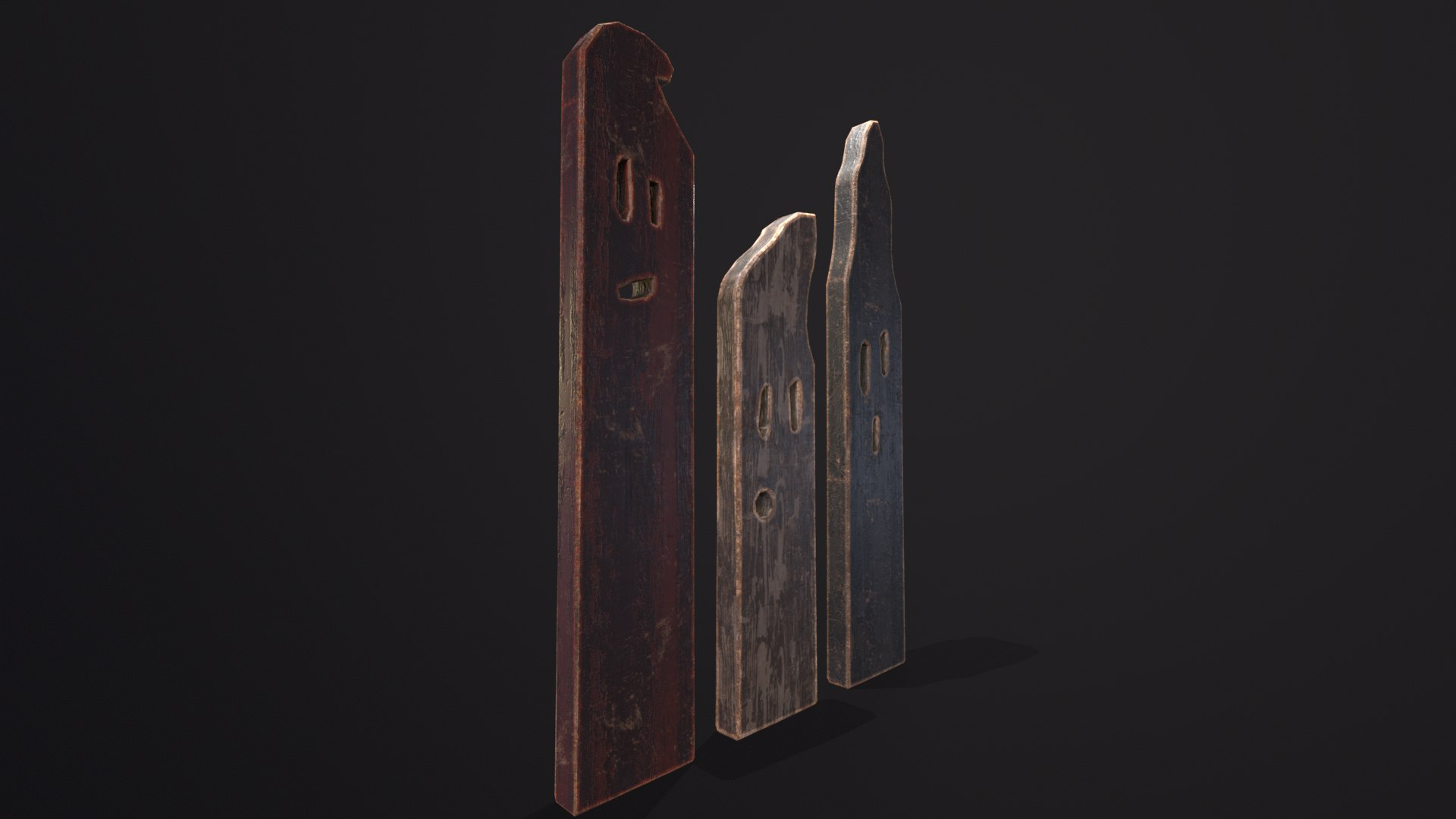 Spooky Ghost Planks Halloween Decoration 3D Model - TurboSquid 2276516