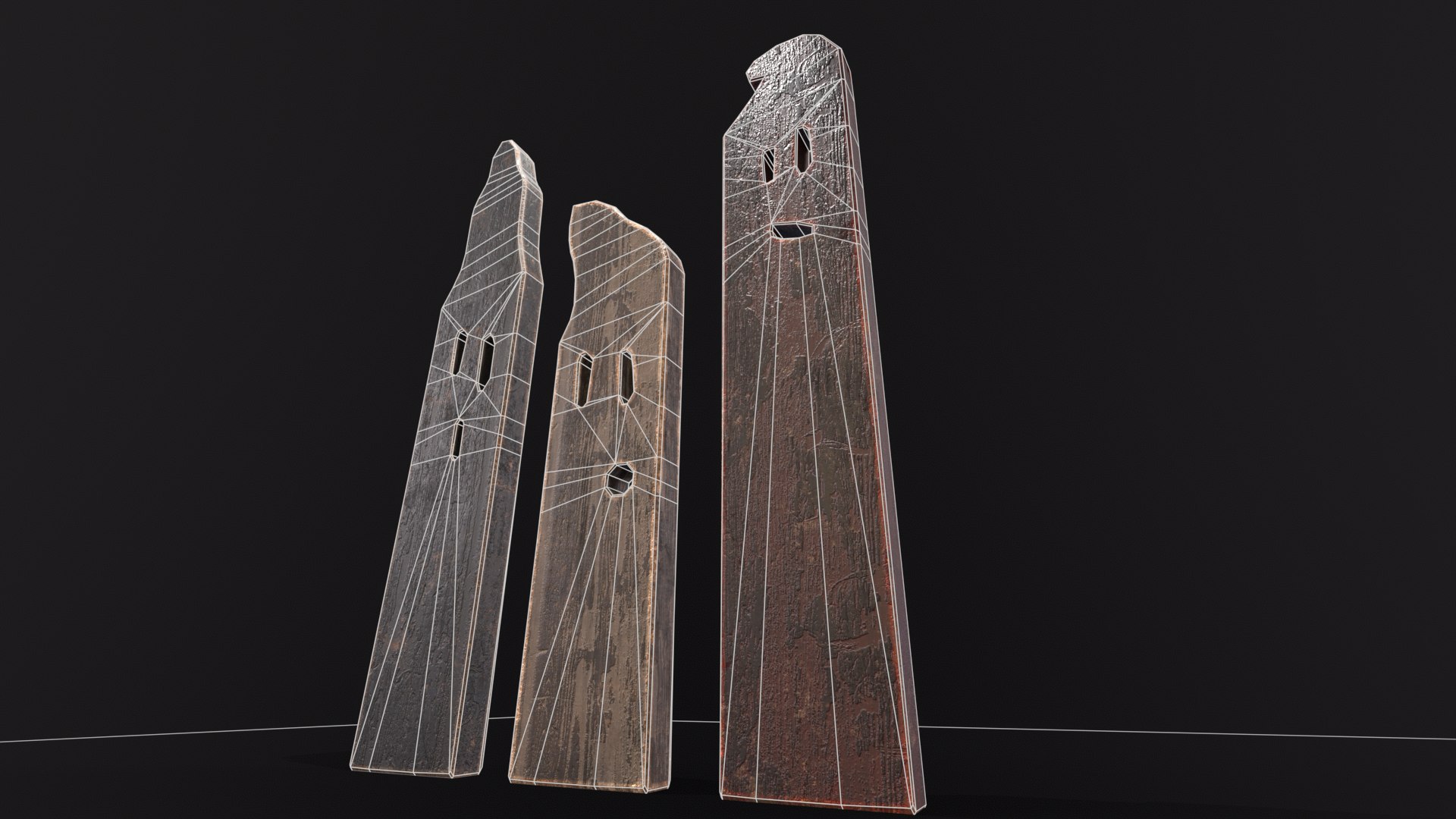 Spooky Ghost Planks Halloween Decoration 3D Model - TurboSquid 2276516