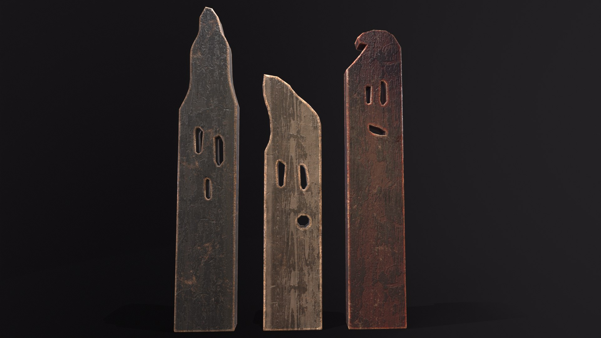 Spooky Ghost Planks Halloween Decoration 3D Model - TurboSquid 2276516