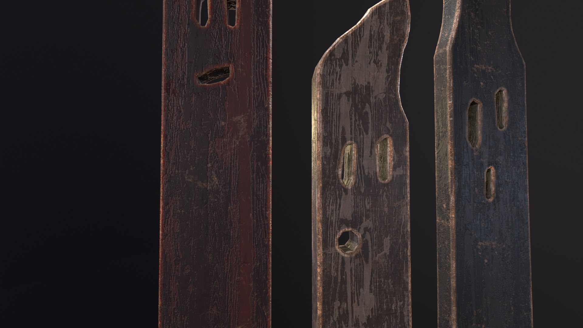 Spooky Ghost Planks Halloween Decoration 3D Model - TurboSquid 2276516