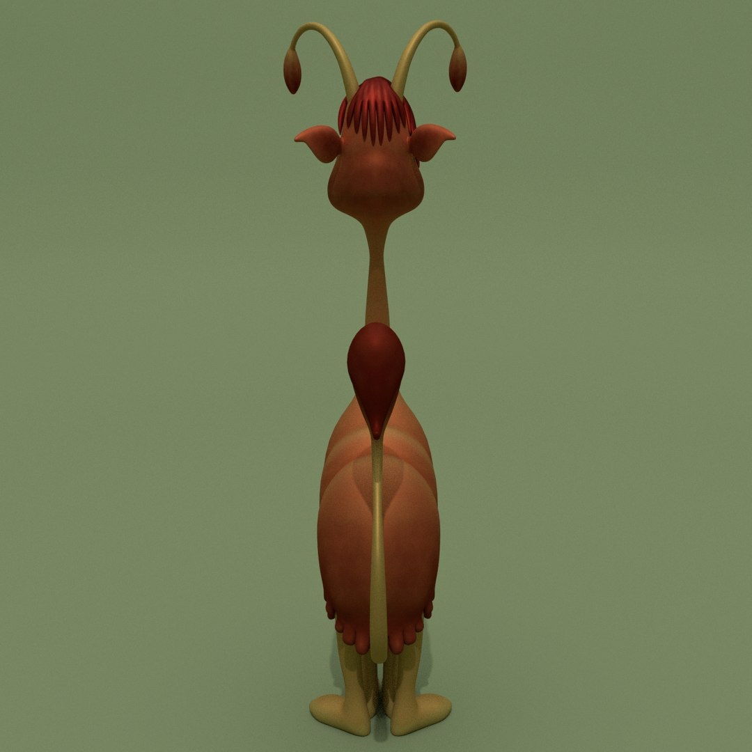 3D Cartoon Alien Jessica Model - TurboSquid 1193201