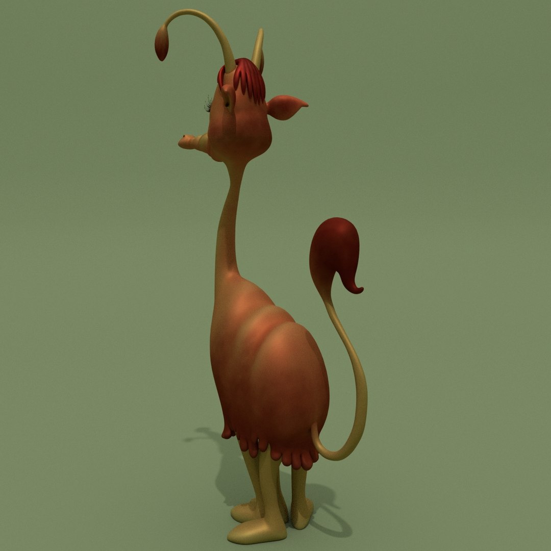 3D Cartoon Alien Jessica Model - TurboSquid 1193201