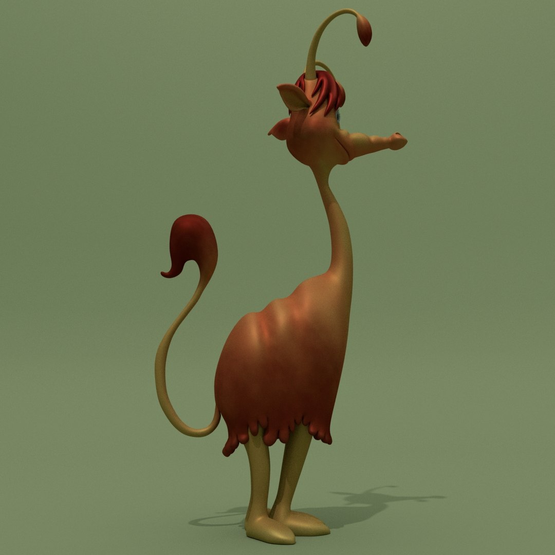 3D Cartoon Alien Jessica Model - TurboSquid 1193201