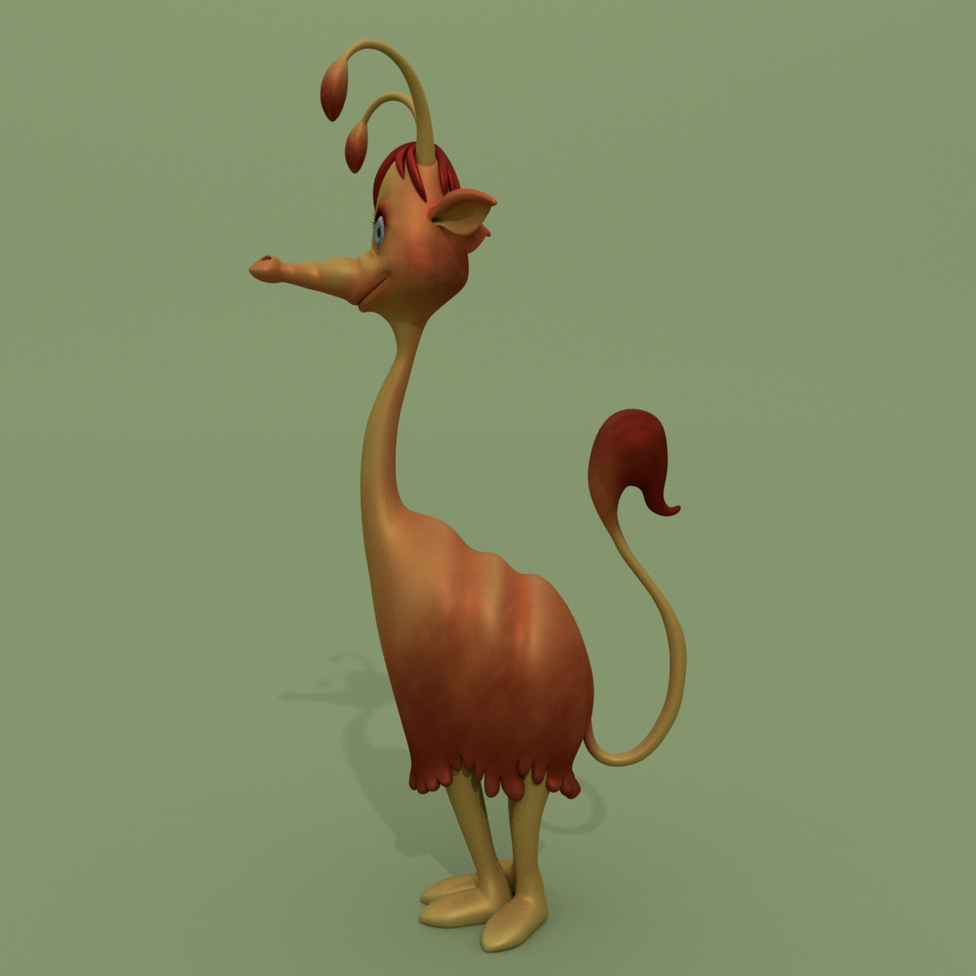 3D Cartoon Alien Jessica Model - TurboSquid 1193201