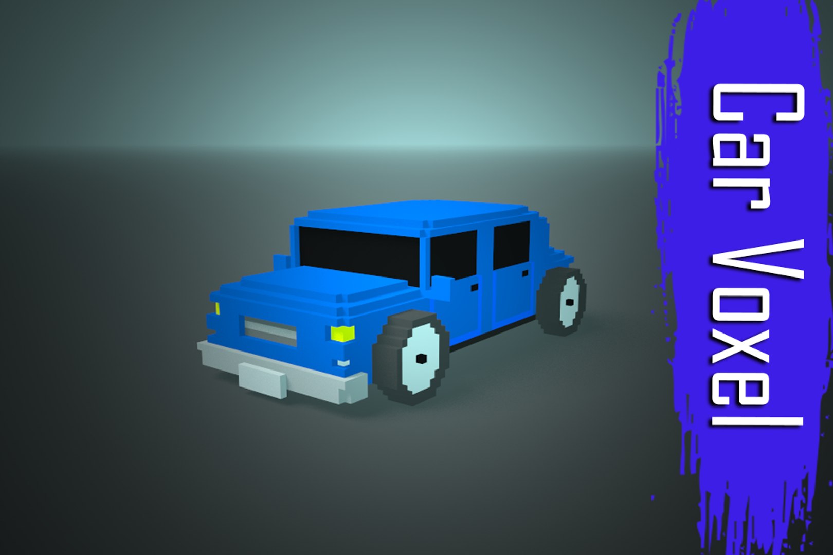 3D car voxel low-poly model - TurboSquid 1260529
