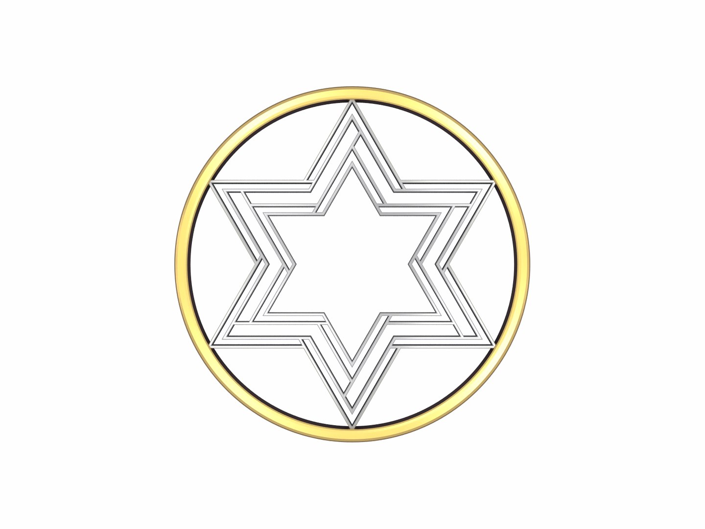 Star David Circle Model - TurboSquid 1429813
