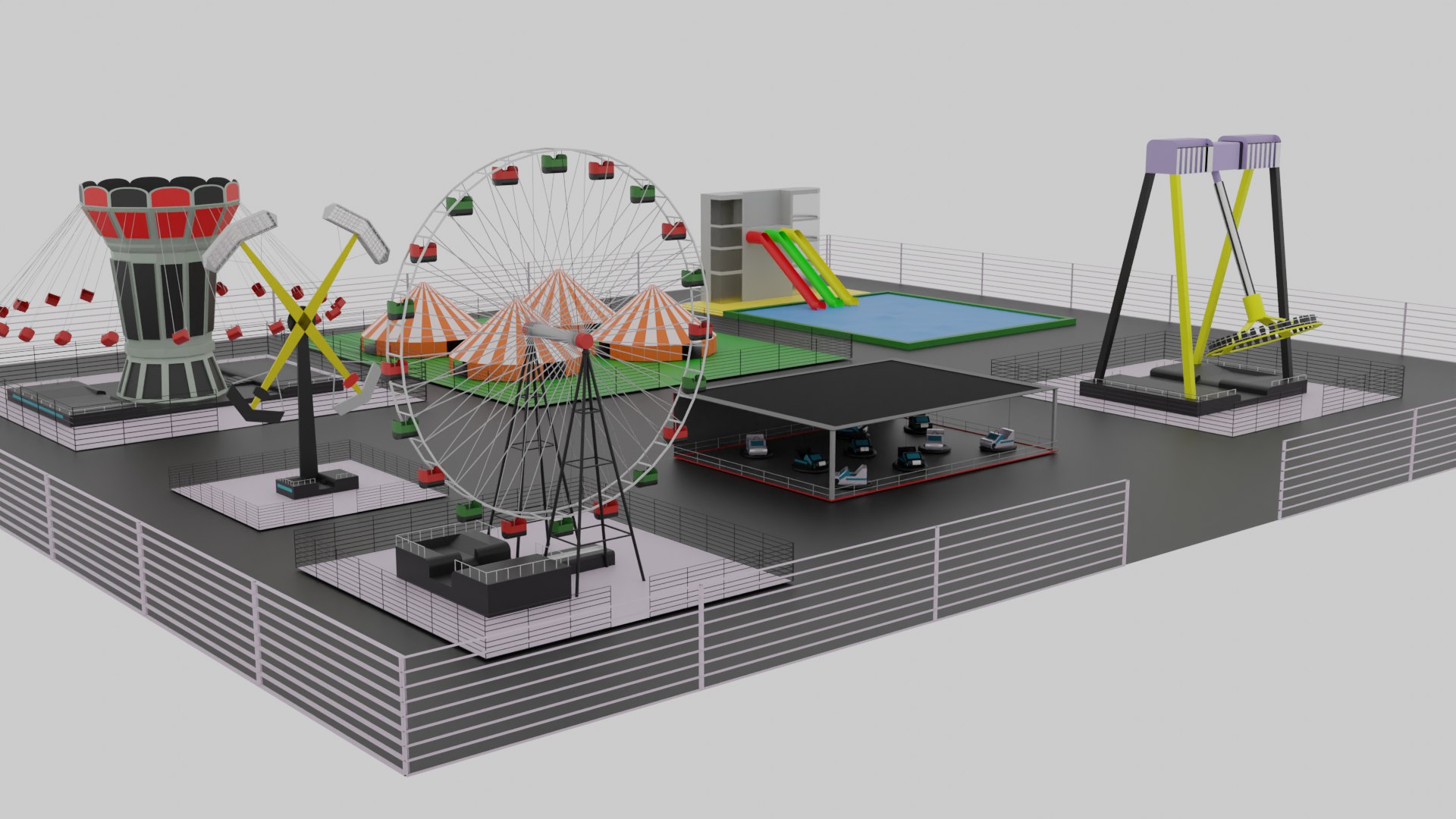 Amusement Park 3D - TurboSquid 1924178