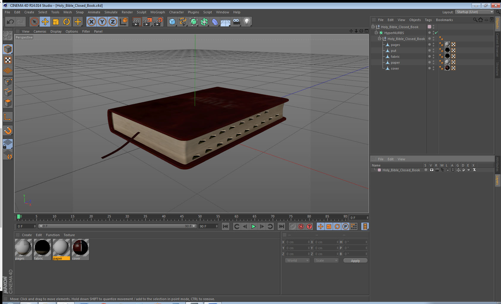 3D holy bible closed book model - TurboSquid 1398410