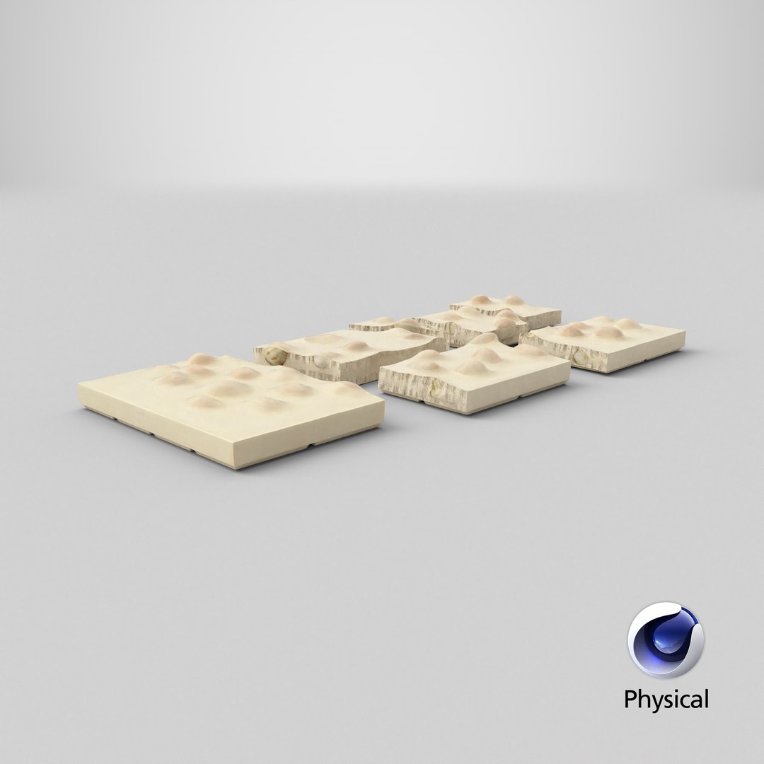 White Chocolate Nut Snack With Multiple Pieces 3D - TurboSquid 2506766