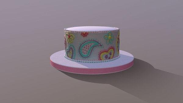 3D Paisley Cake - TurboSquid 1937089