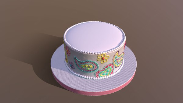 3D Paisley Cake - TurboSquid 1937089