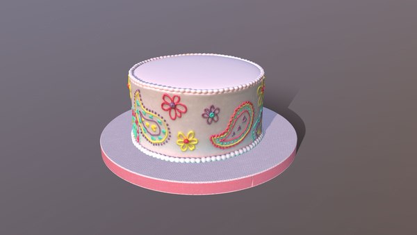 3D Paisley Cake - TurboSquid 1937089
