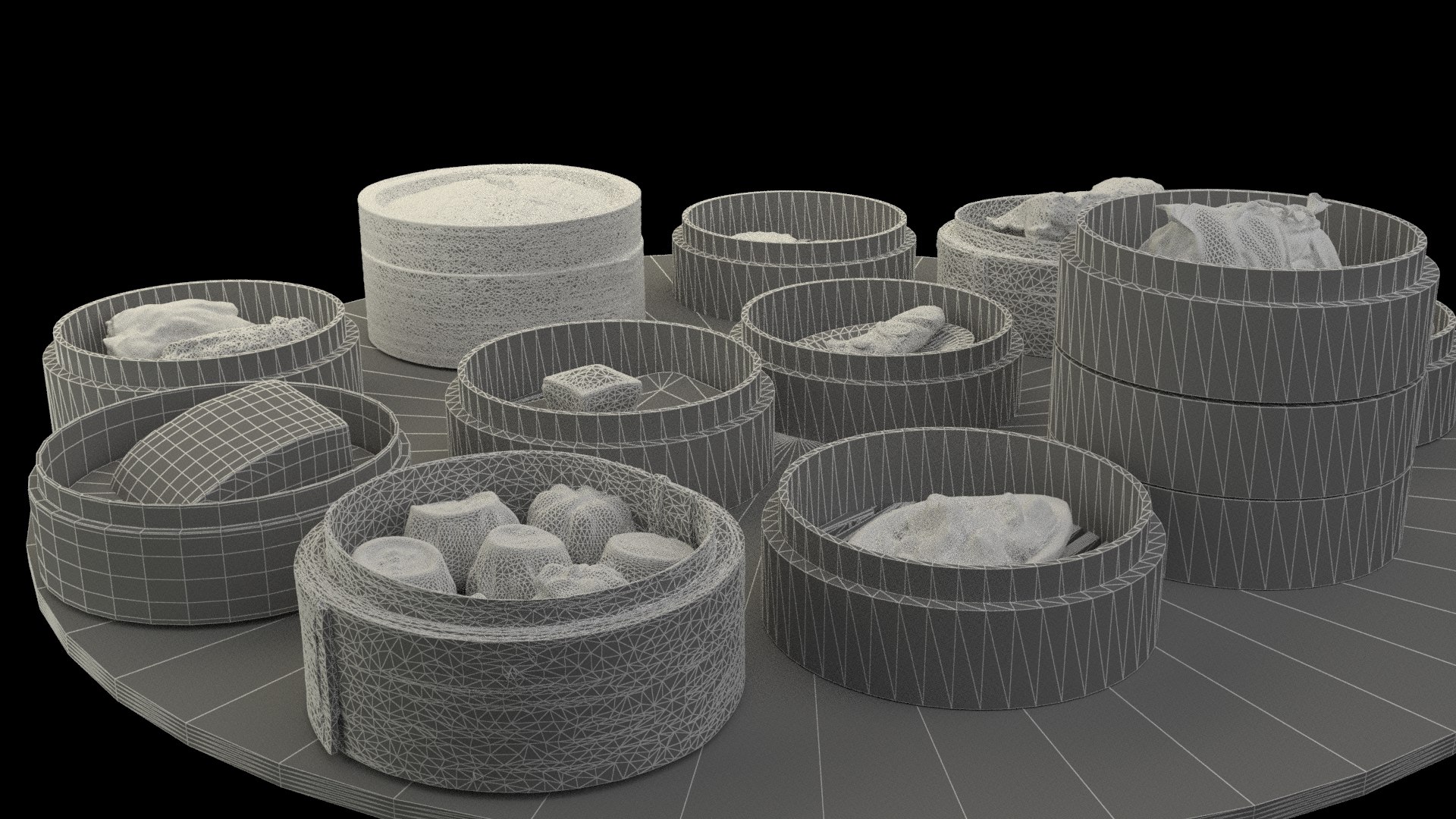 Chinese Dim Sum 3D Model - TurboSquid 2406000