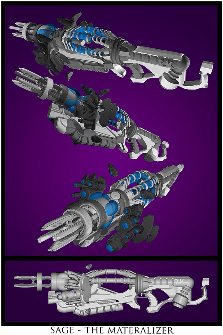 sage gun future 3d dwg