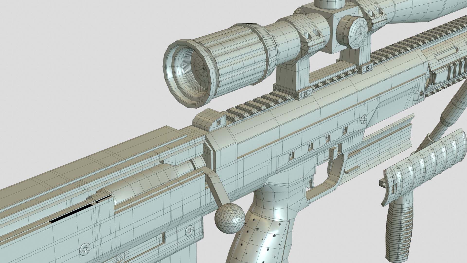 3d Model Tactical Dta Srs Sniper Rifle