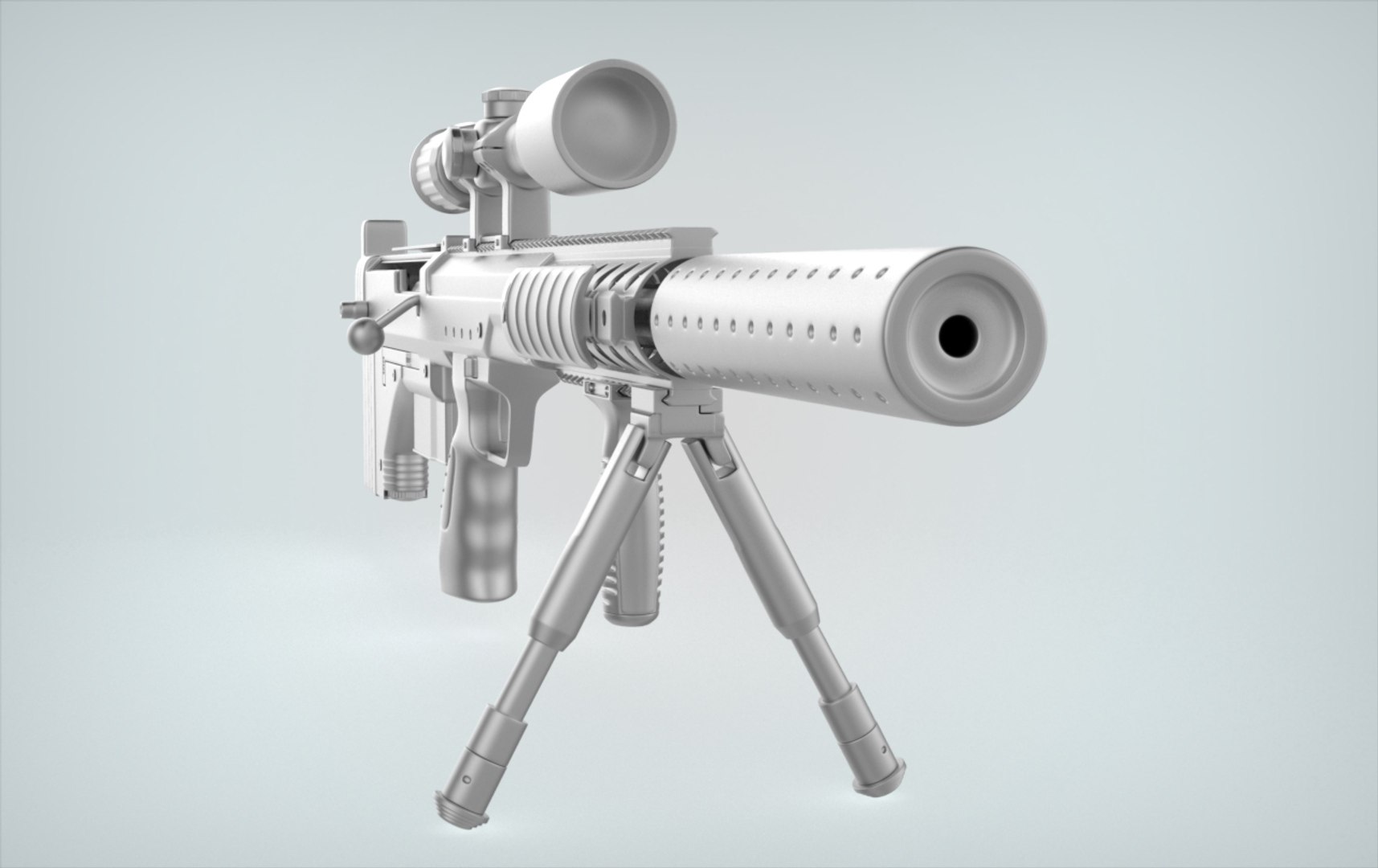 3d Model Tactical Dta Srs Sniper Rifle