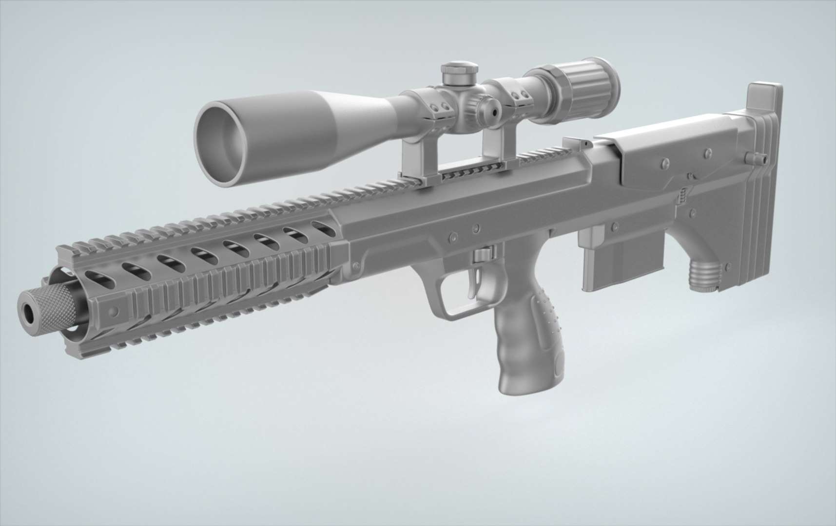 3d Model Tactical Dta Srs Sniper Rifle