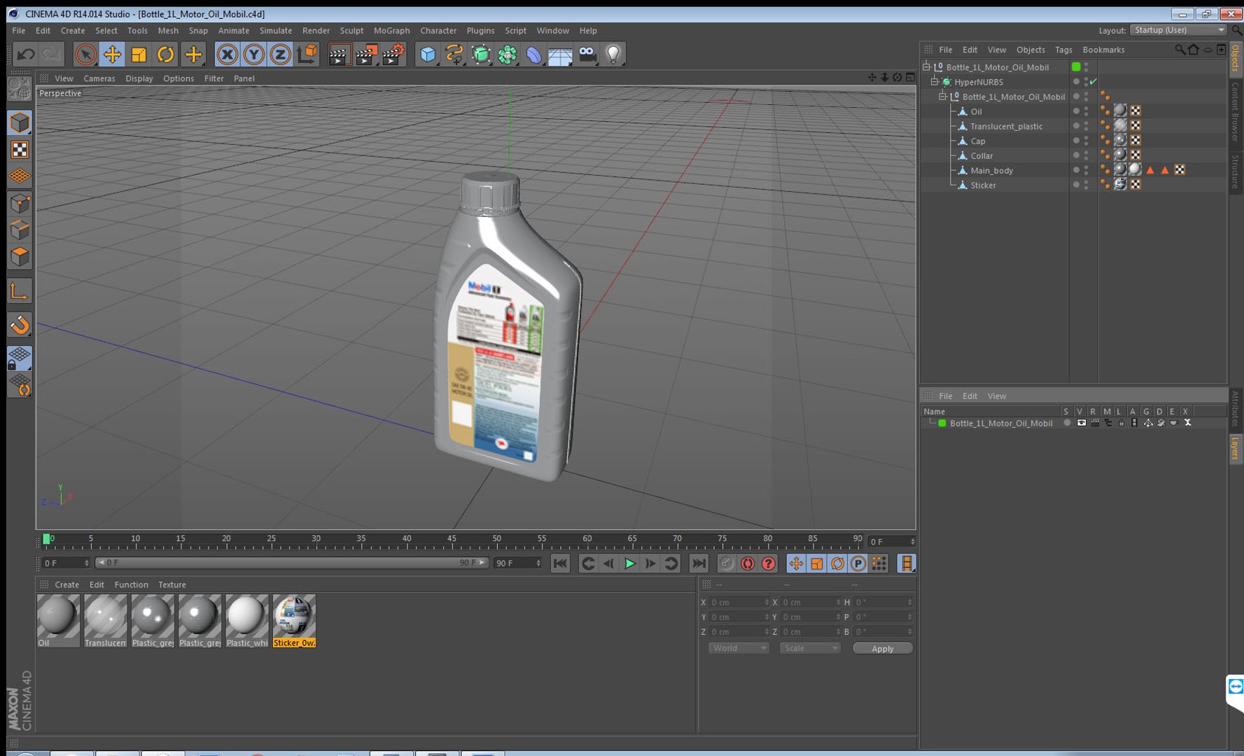 Bottle 1l Motor Oil 3D Model - TurboSquid 1364676