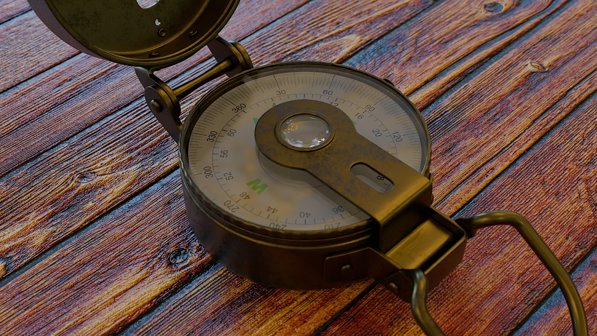 3D Old Lensatic Compass - TurboSquid 2460892