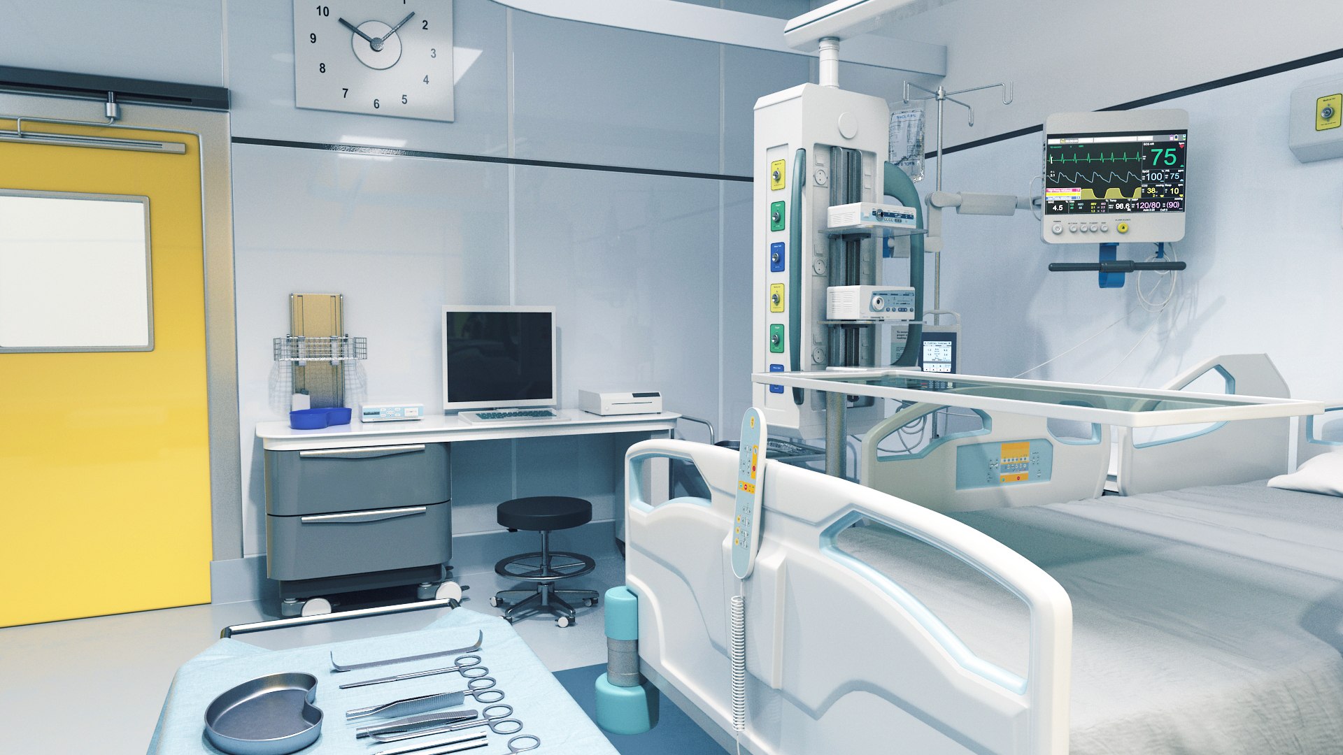 Private ICU Model - TurboSquid 2132917