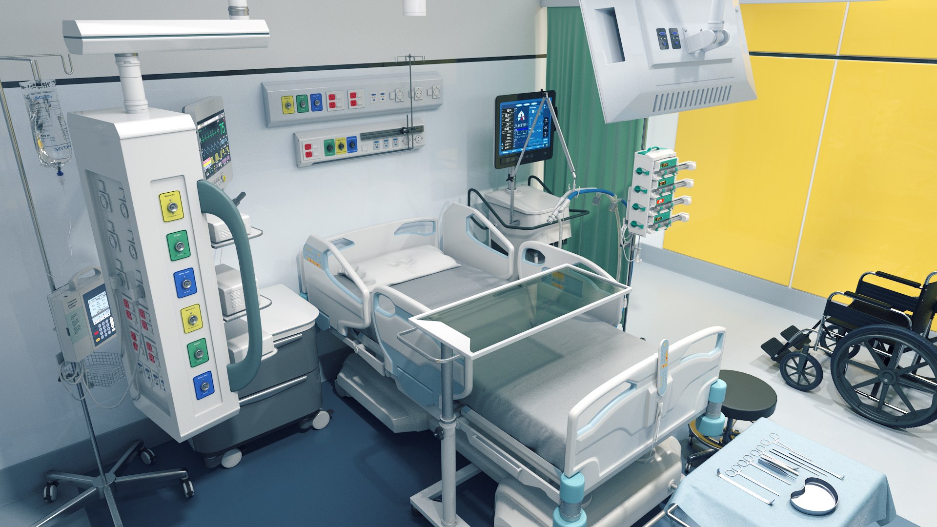 Private ICU Model - TurboSquid 2132917
