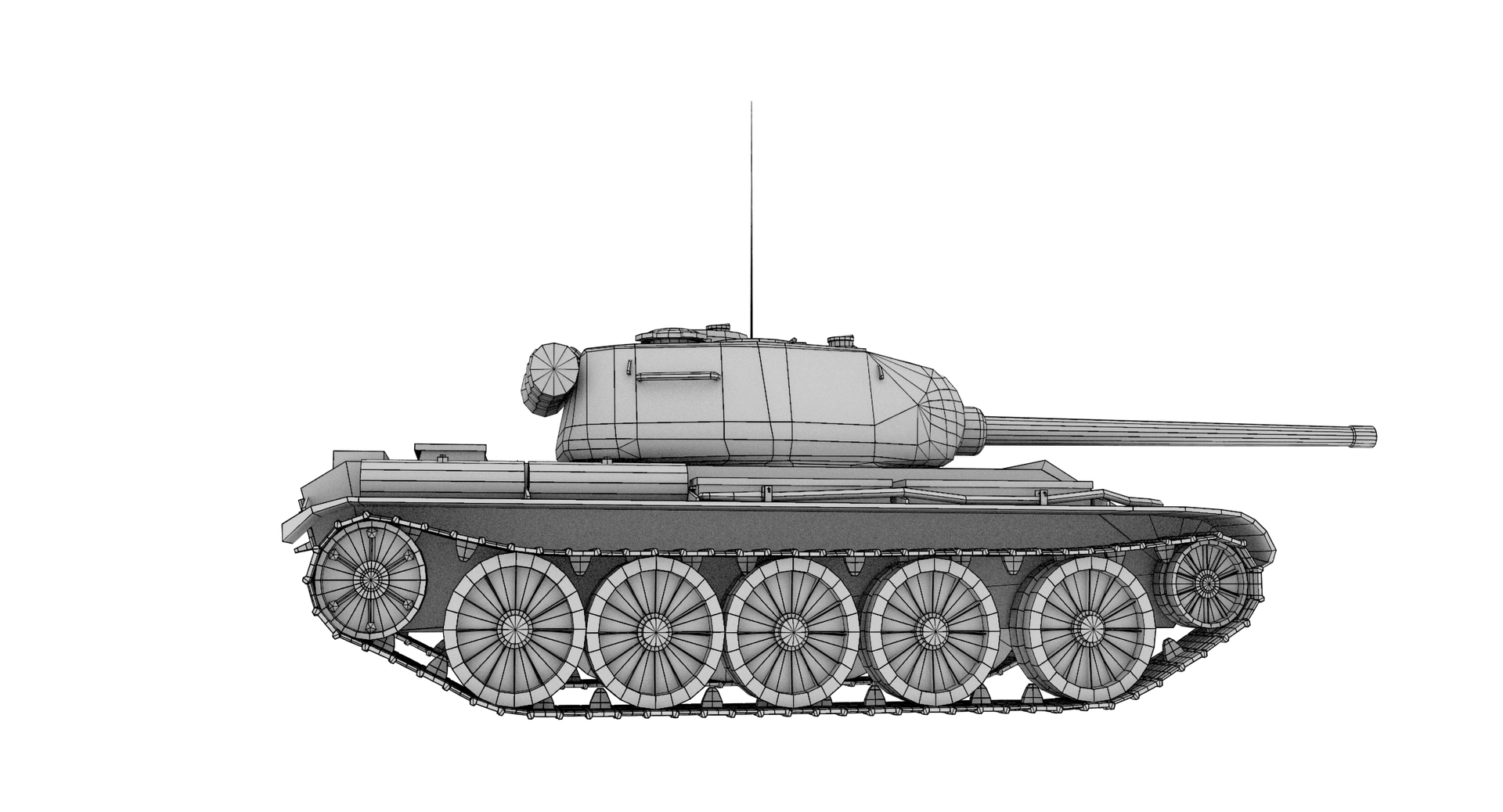3D Soviet Tank T-44 Model - TurboSquid 1171920