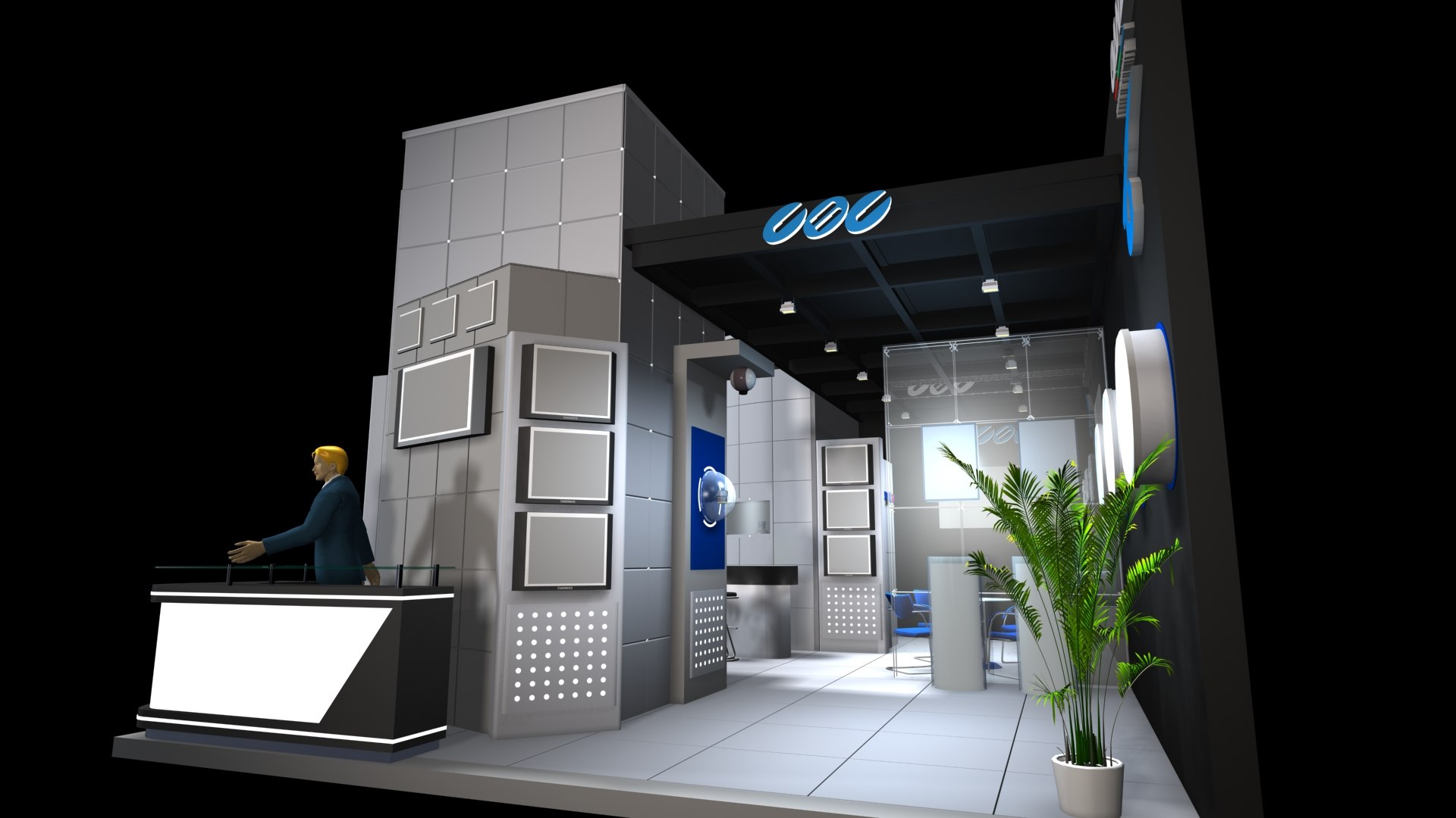 Creative Booth Stand 3D Model - TurboSquid 1851033