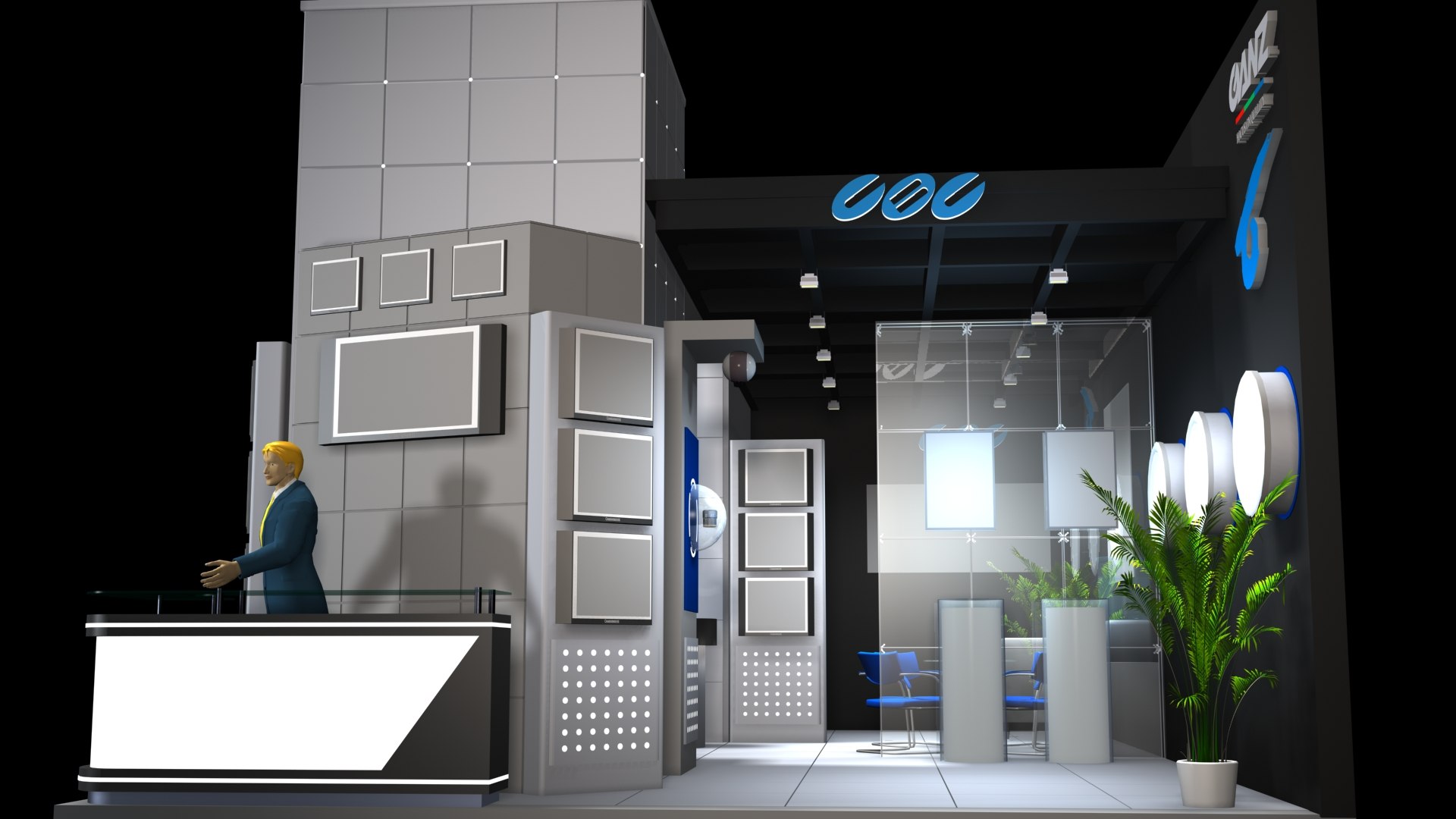 Creative Booth Stand 3D Model - TurboSquid 1851033