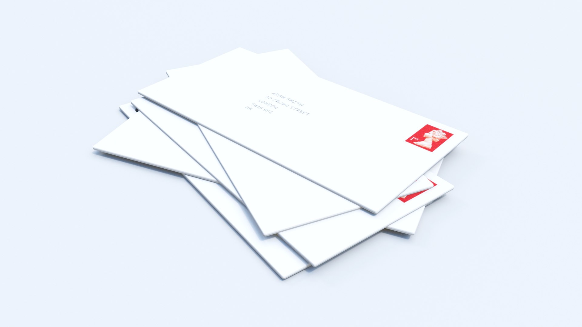 3D UK Mail - Post - Editable PSD Texture Included -3D Asset ...