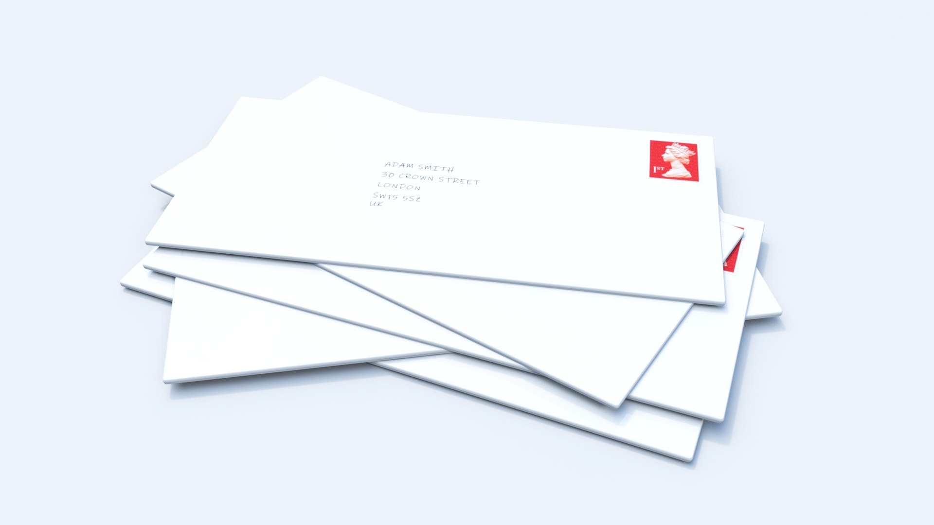 3D UK Mail - Post - Editable PSD Texture Included -3D Asset ...